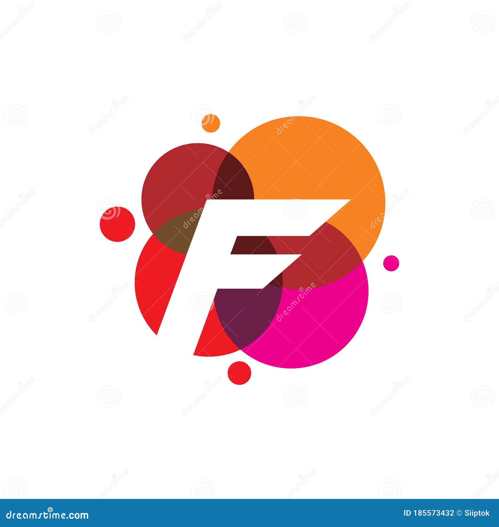 Font Letter F Creative Full Color Bubble Digital Pixel Logo Design ...