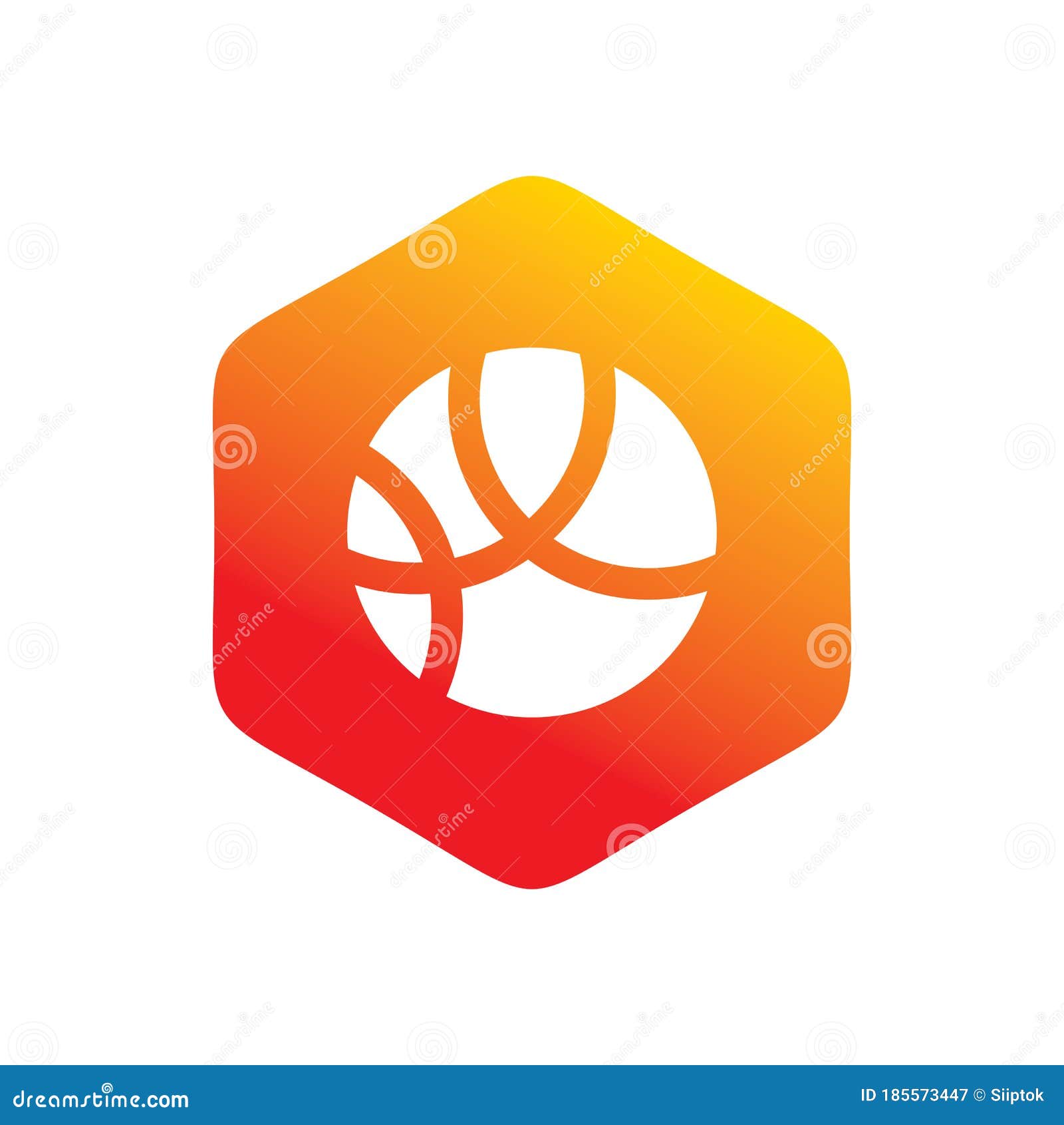 Creative Full Color Hexagon Ball Logo Design Stock Vector ...