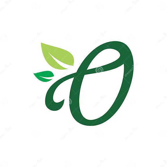 Font Letter O Green Nature Leaf Logo Design Stock Vector - Illustration ...