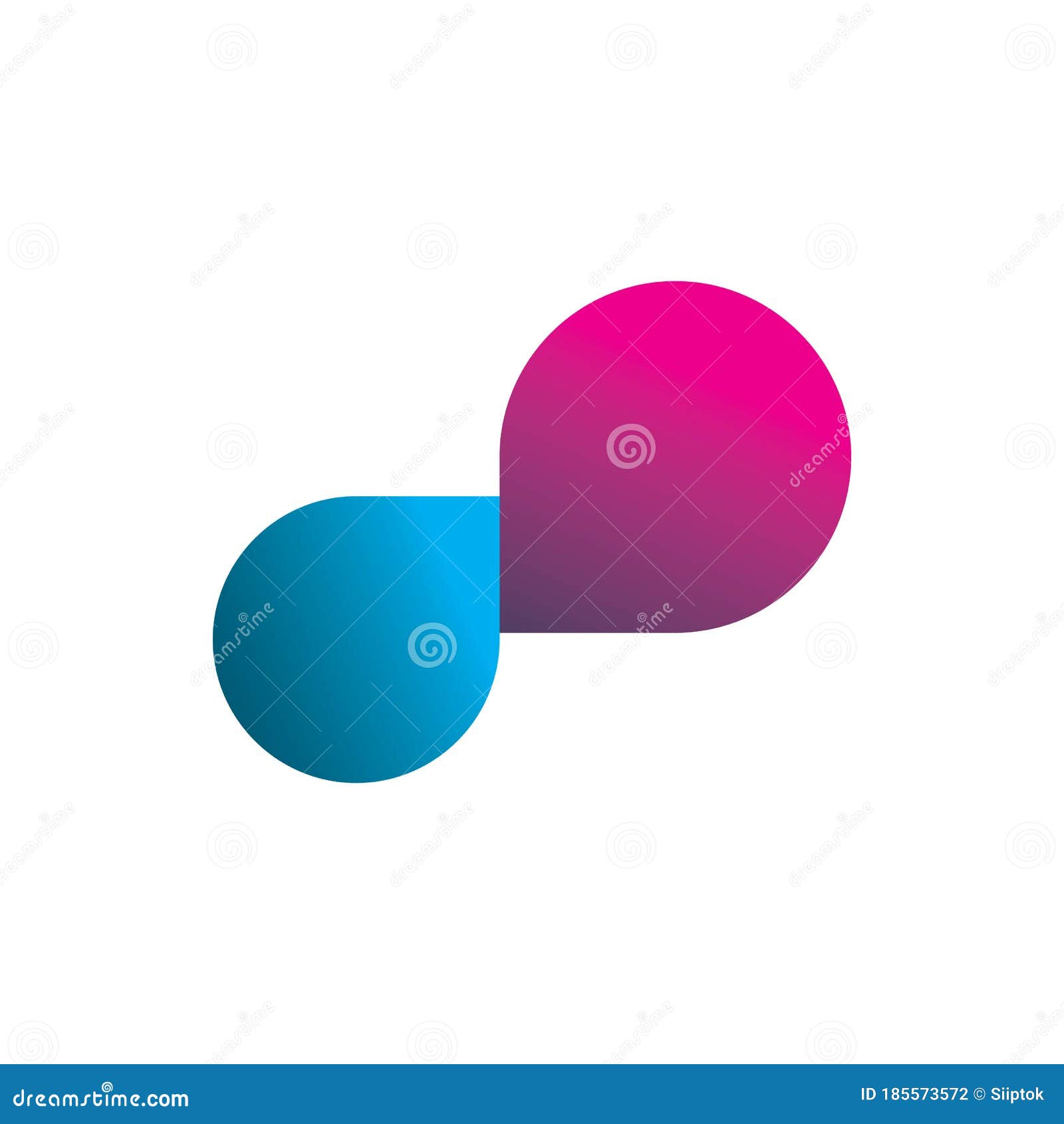 Infinity Balance Fluid Color Shape Logo Design Stock Vector ...