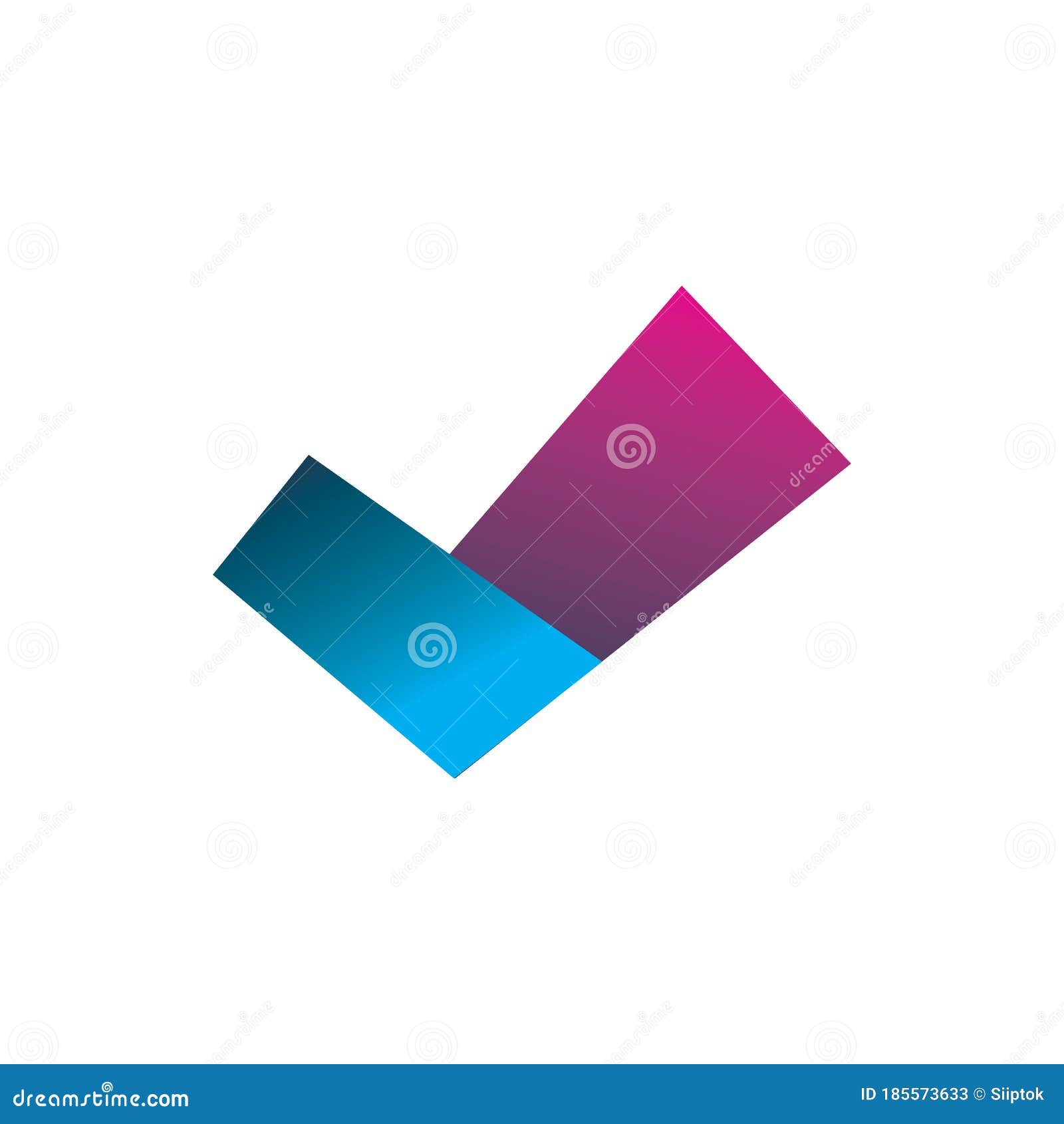 Creative Full Color Check Correct True Logo Design Stock Vector ...