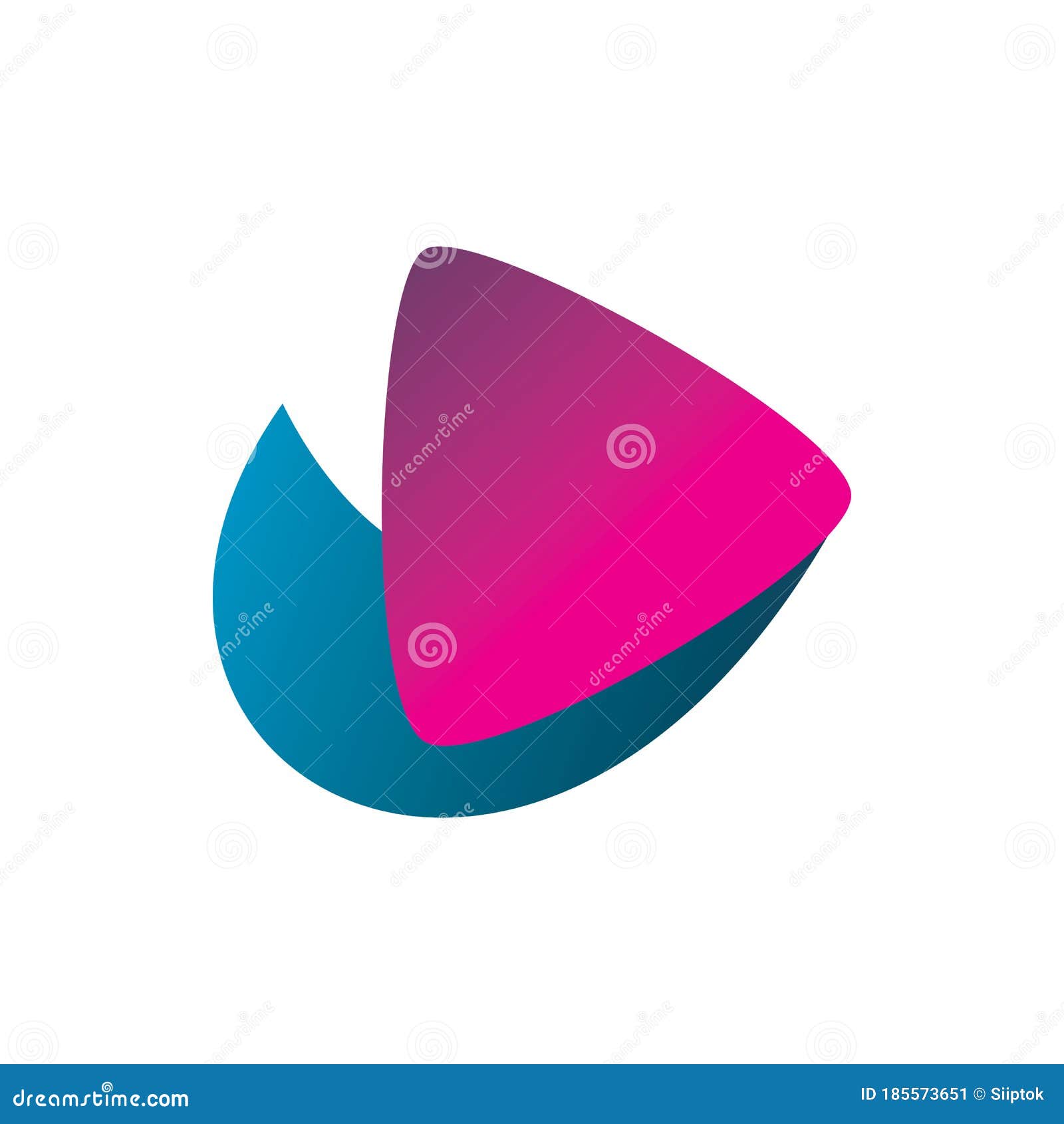 Creative Modern Full Color Play Media Fluid Motion Logo Design Stock ...