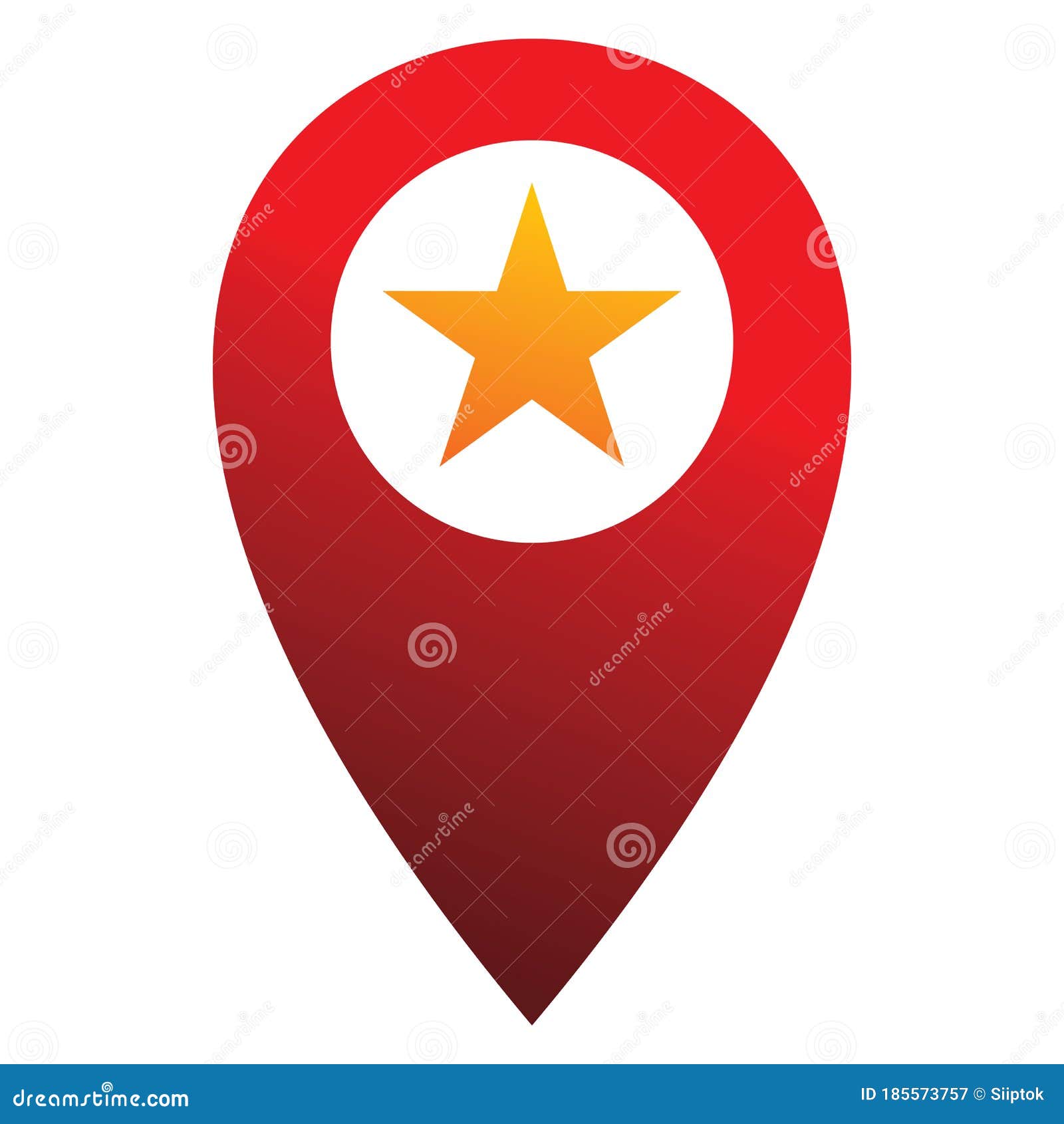 Red Star Pin Map Location Logo Design Stock Vector - Illustration of ...