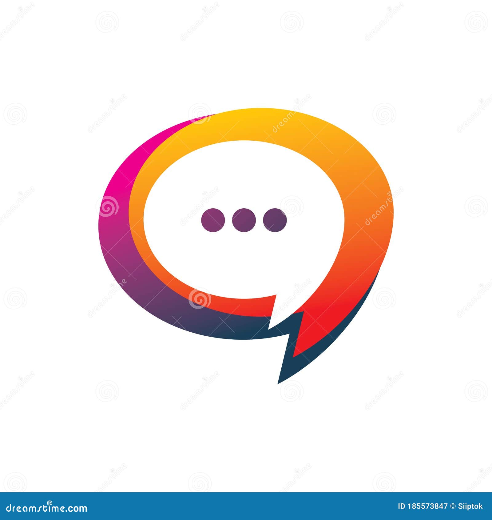 Full Color Creative Group Chat Team Logo Design Stock Vector ...