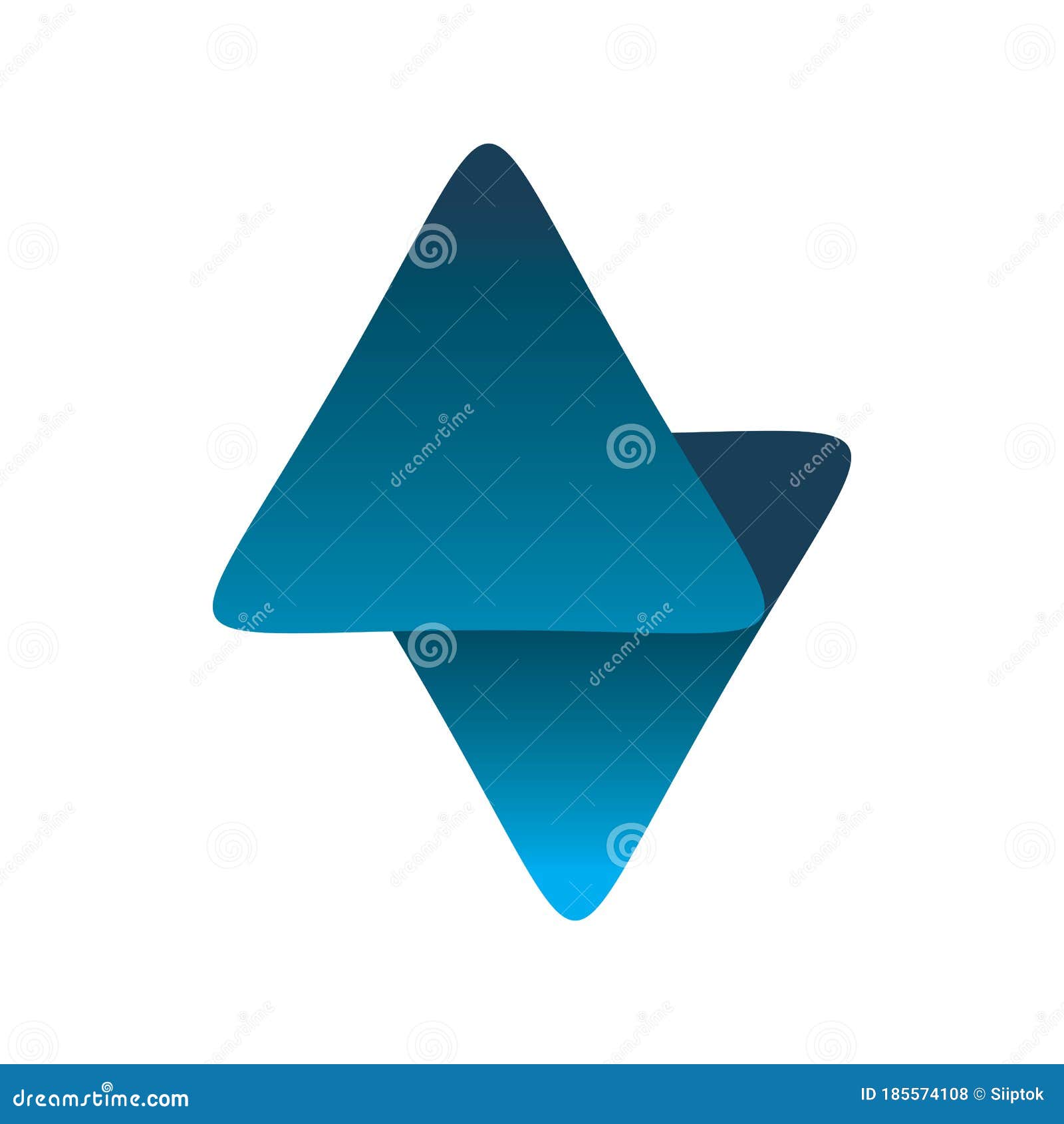 Blue Color Triangle Arrow Code Logo Design Stock Vector - Illustration ...