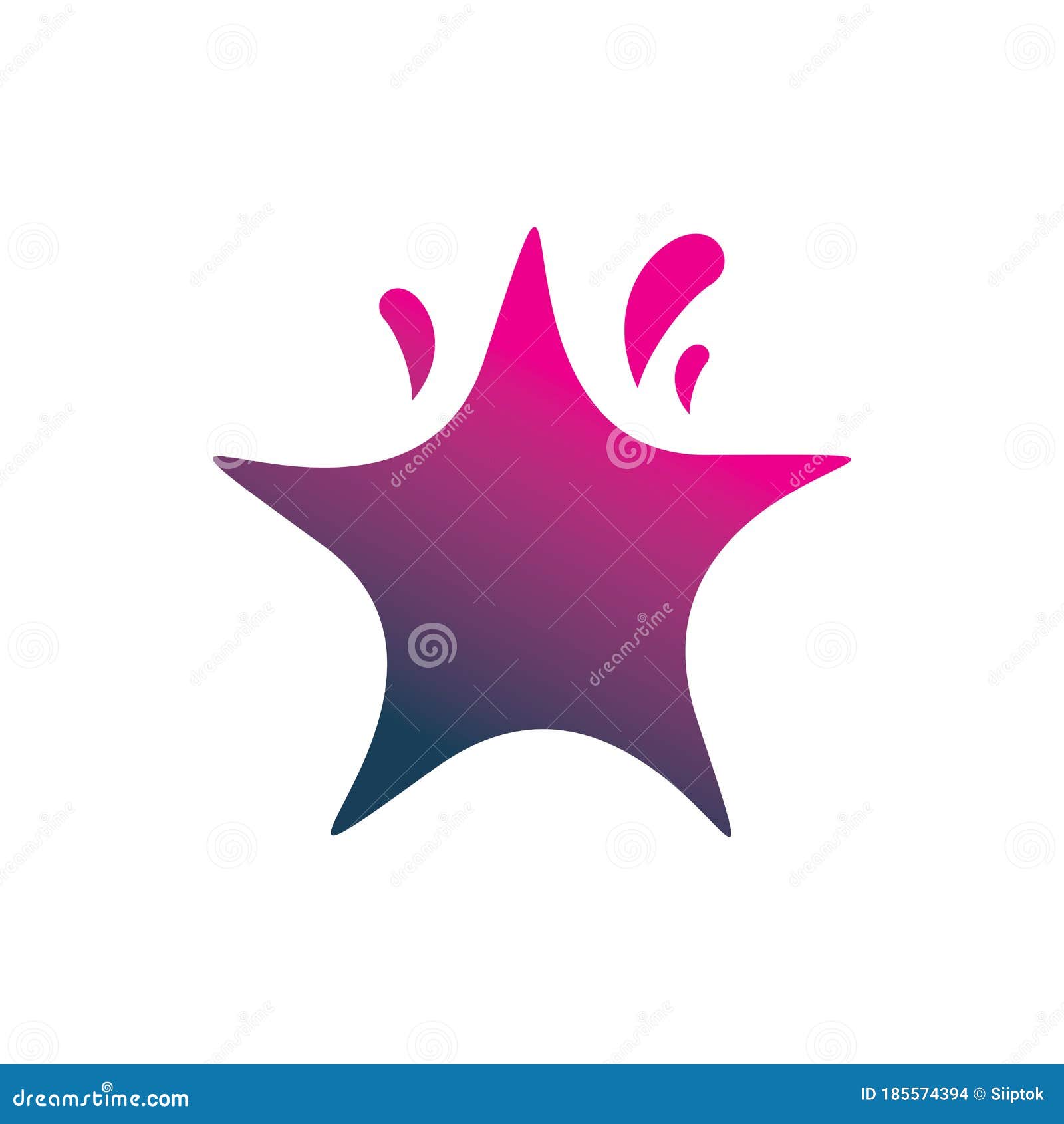 Full Color Star Splash Logo Design Stock Vector - Illustration of brand ...