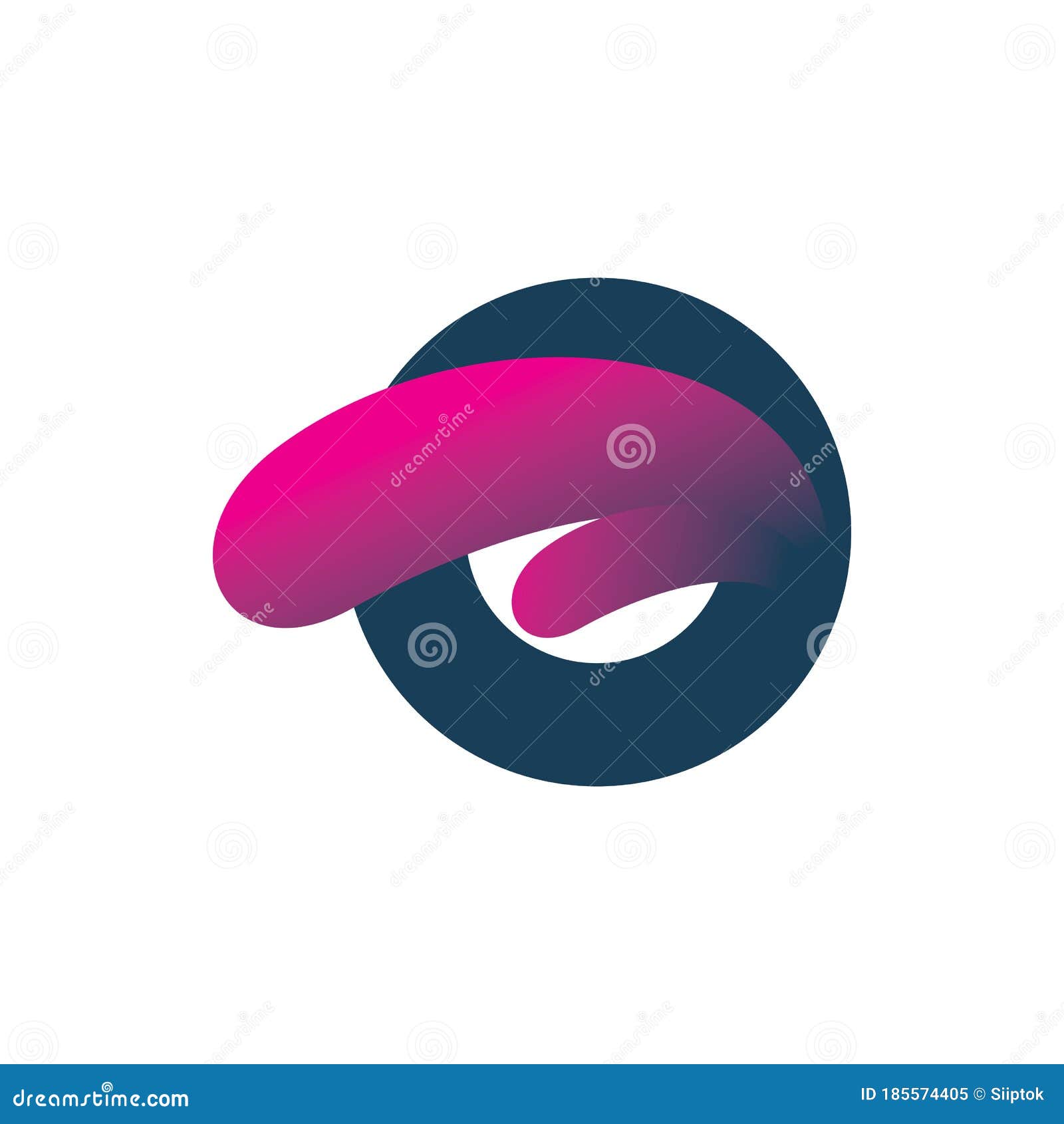 Circle Full Color Line Fluid Logo Design Stock Vector - Illustration of ...