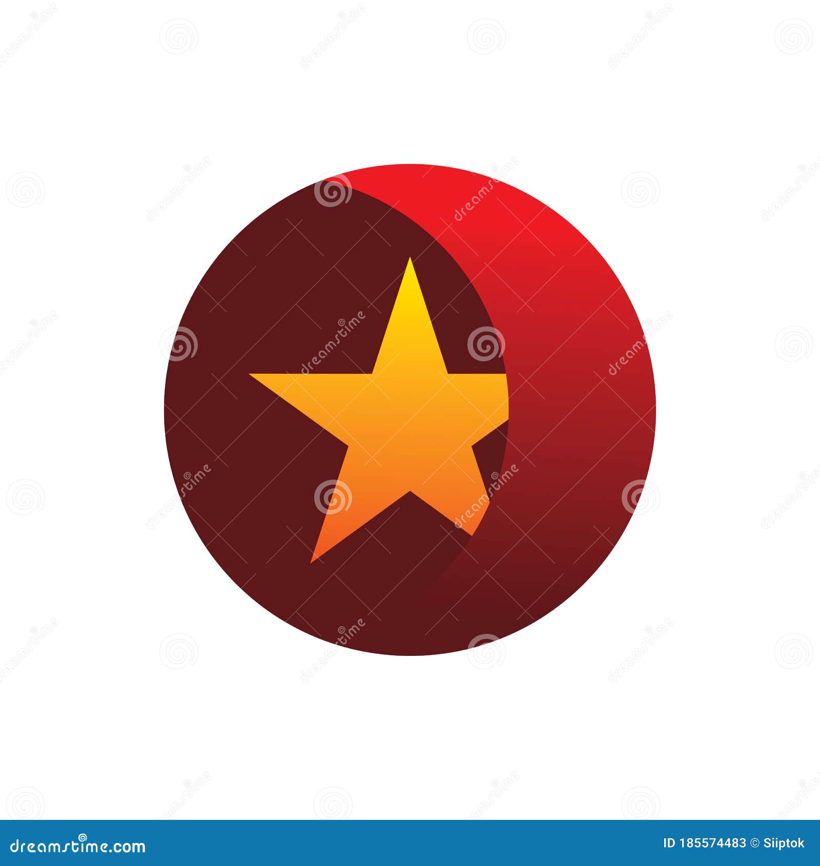 Red Star Circle Logo Design Stock Vector - Illustration of community ...
