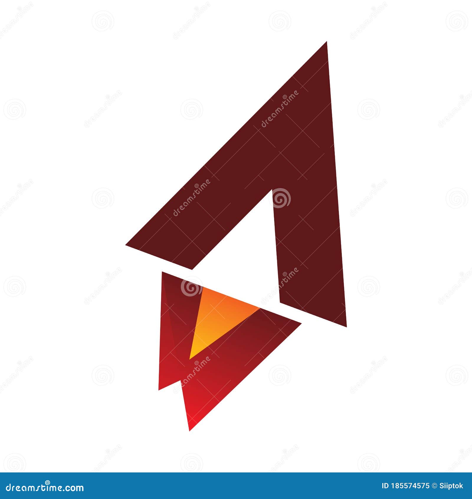 Triangle Rocket Fire Flame Logo Design Stock Vector - Illustration of ...