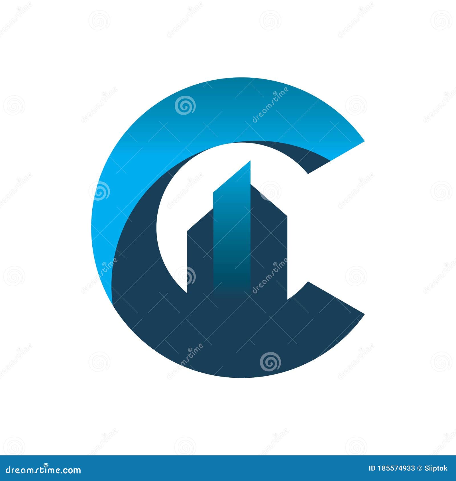 Font Letter C Building Tower Real Estate Logo Design Stock Vector ...