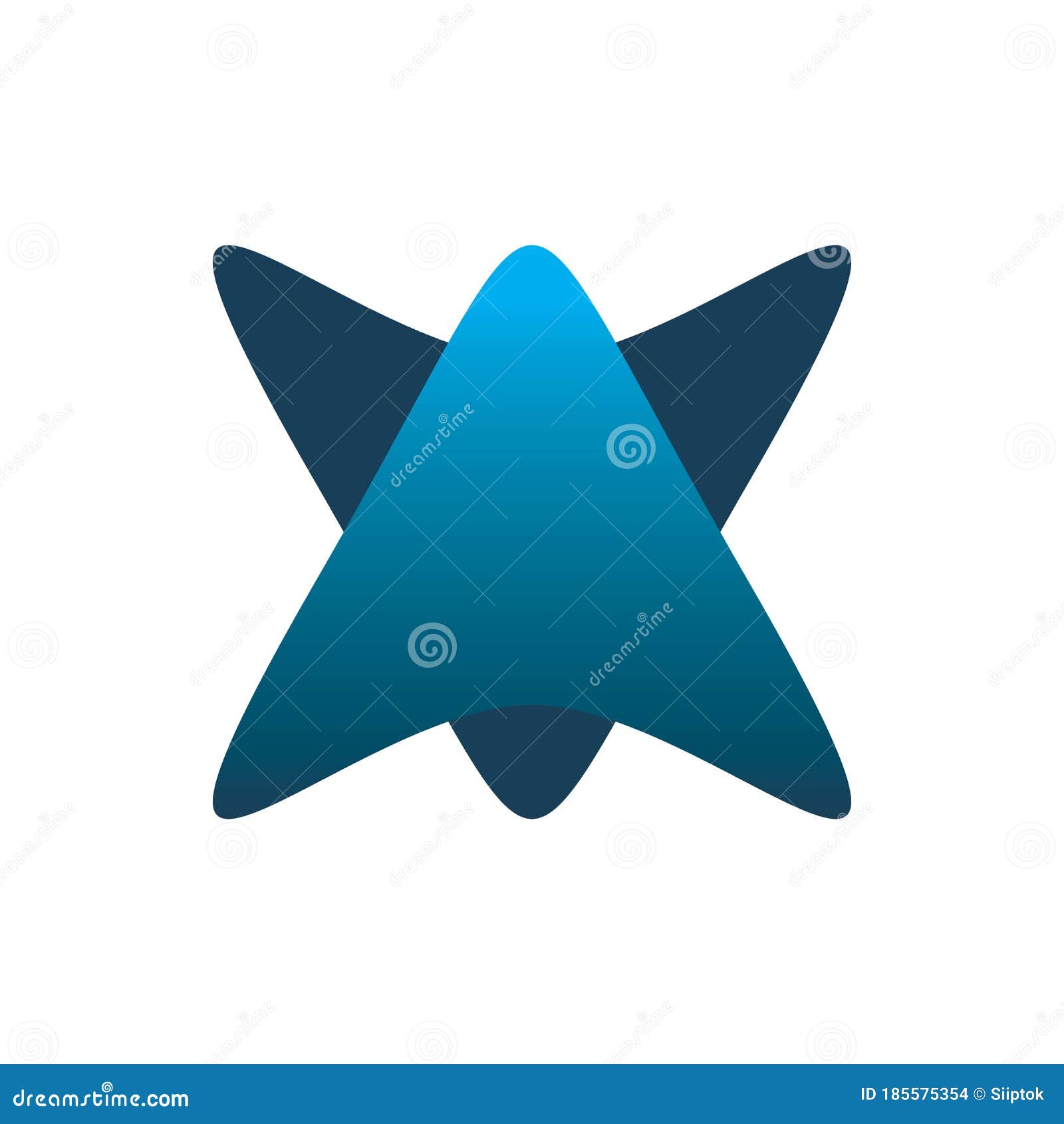 Blue Color Arrow Up Down Aero Logo Design Stock Vector - Illustration ...