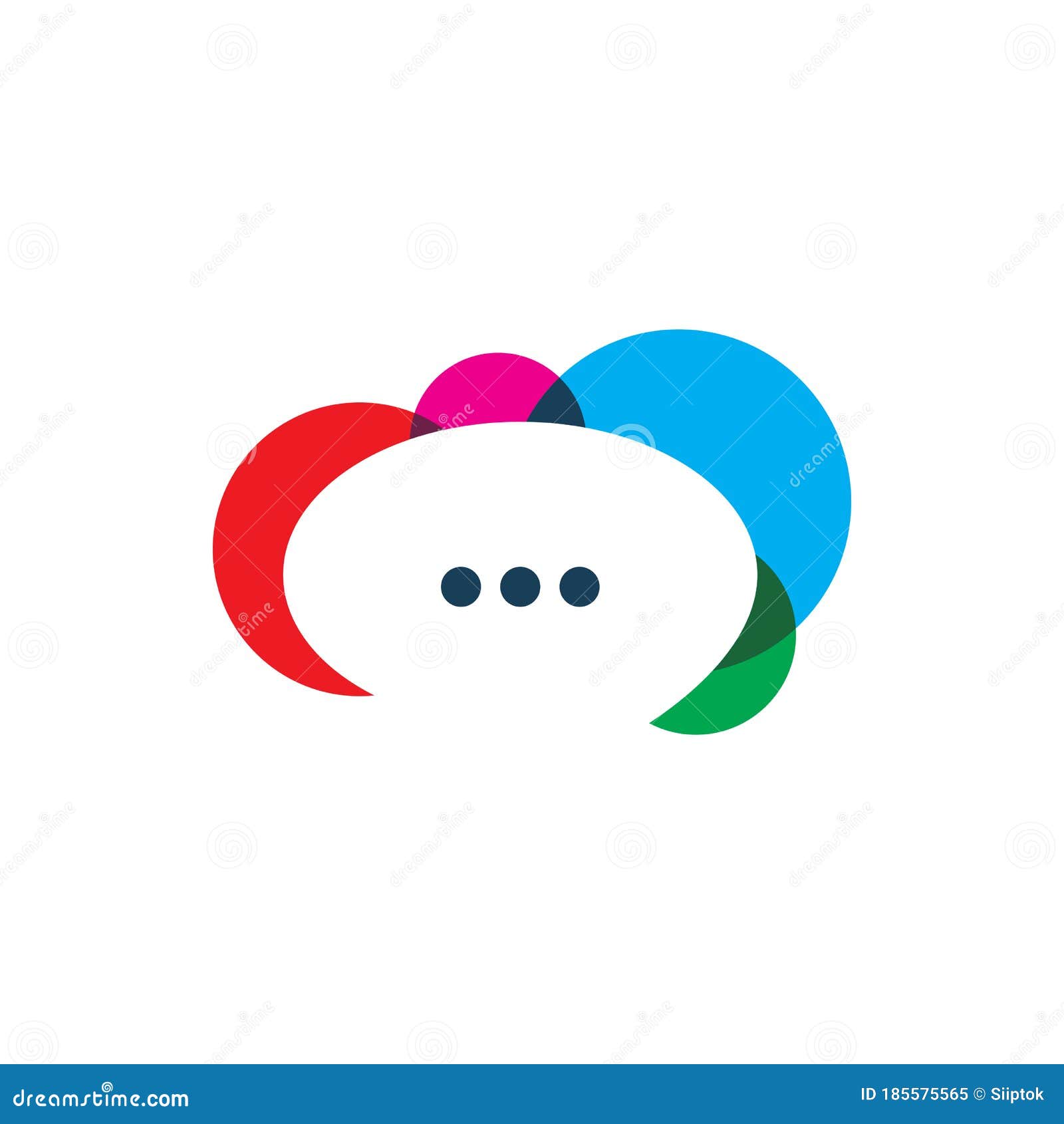 Creative Full Color Circle Chat Logo Design Stock Vector - Illustration ...
