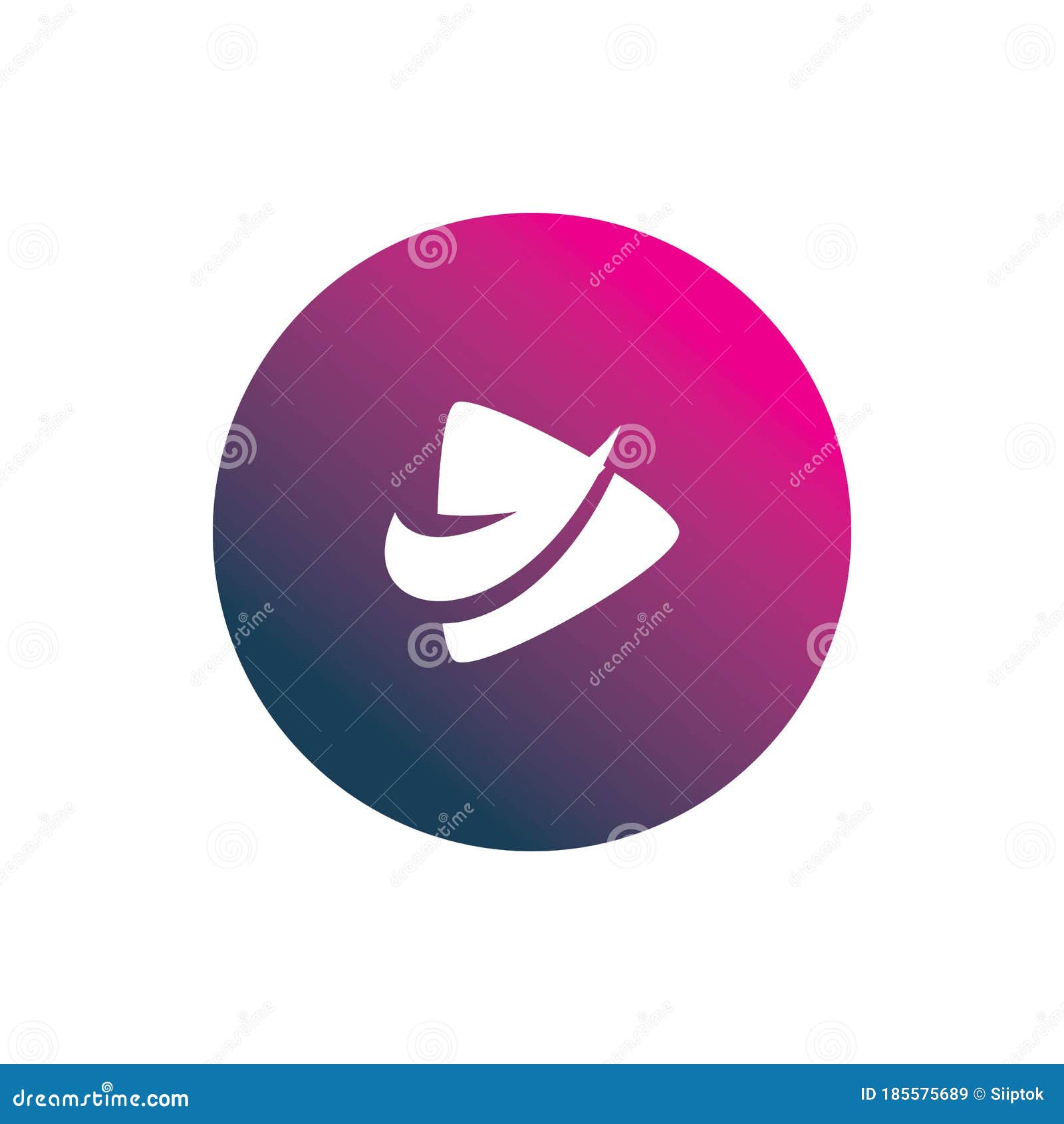 Creative Full Color Circle Play Media Logo Design Stock Vector ...