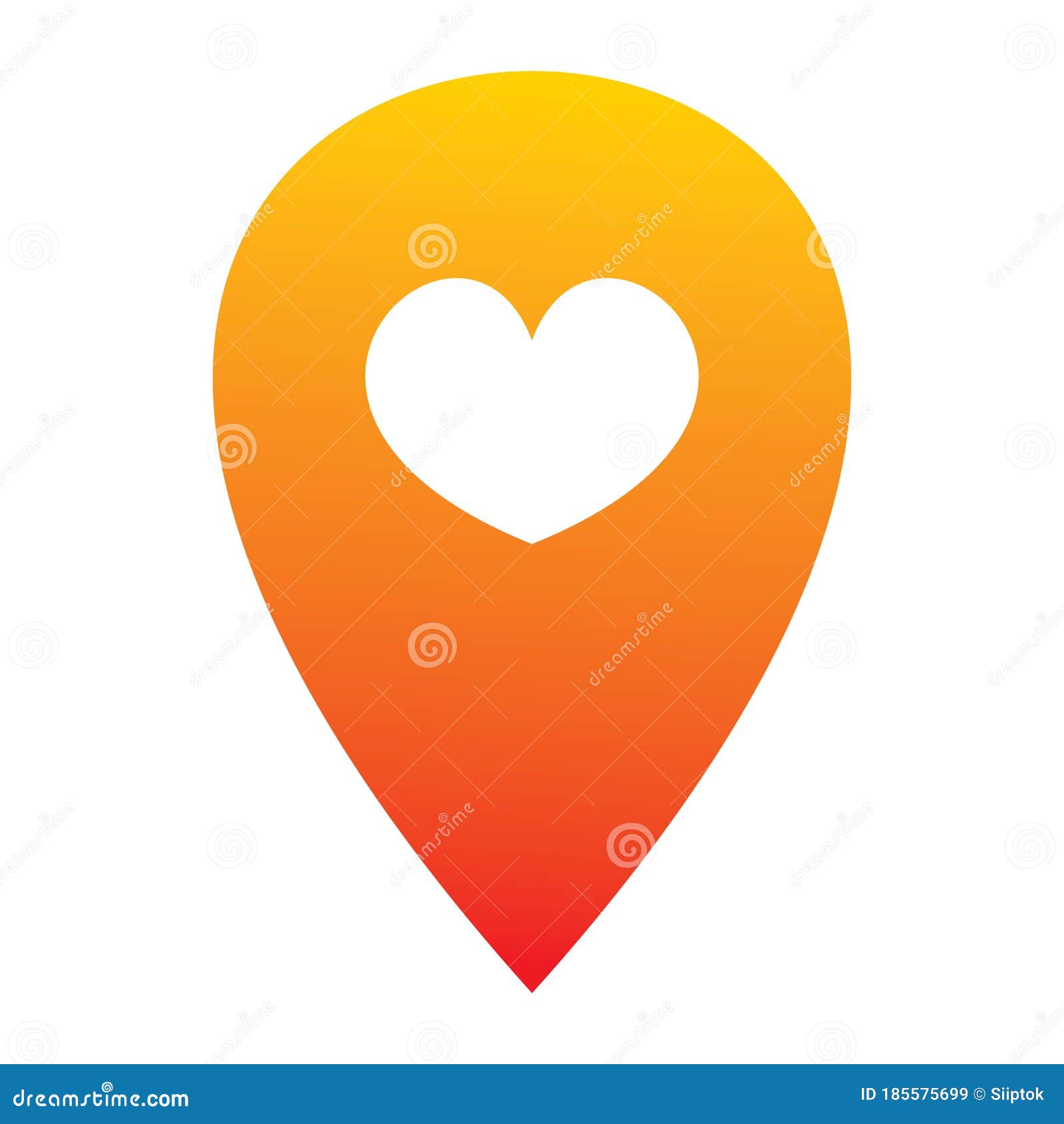 Love Hearth Pin Map Location Creative Full Color Logo Design Stock ...
