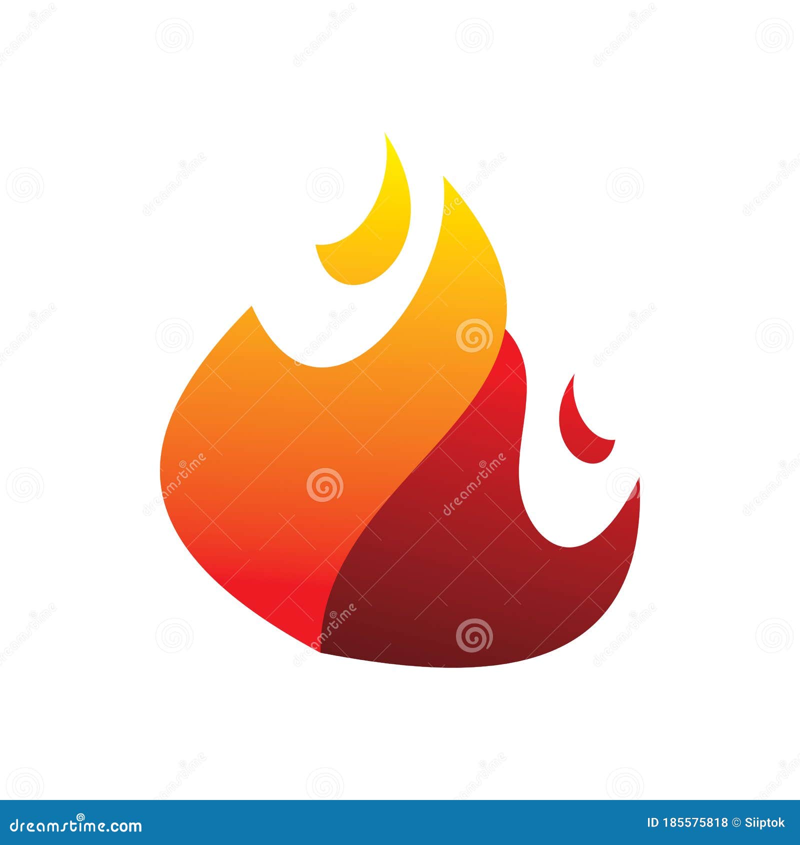 Burn Logo. Vector Creative Logo Of A Flare In Dark Background With ...