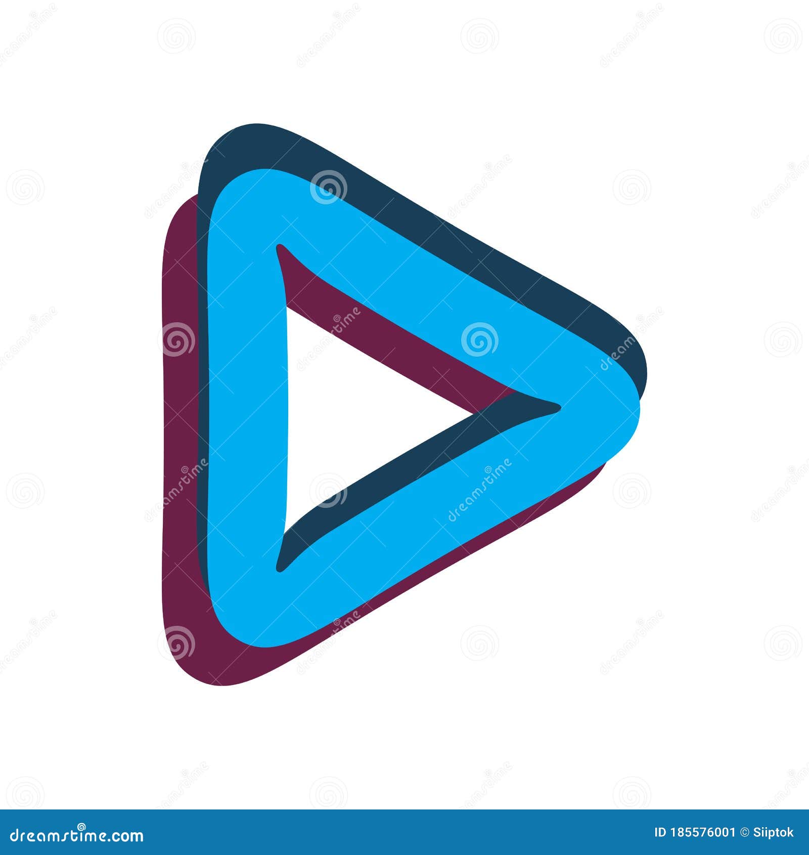 Creative Full Color Triangle Play Media Group Logo Design Stock Vector ...