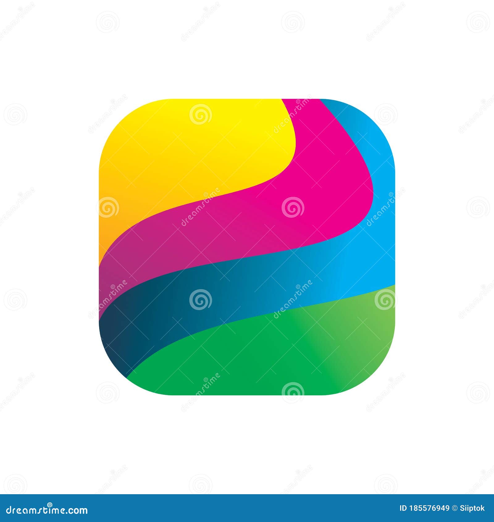 Square Rounded Creative Young Full Color Logo Design Stock Vector ...