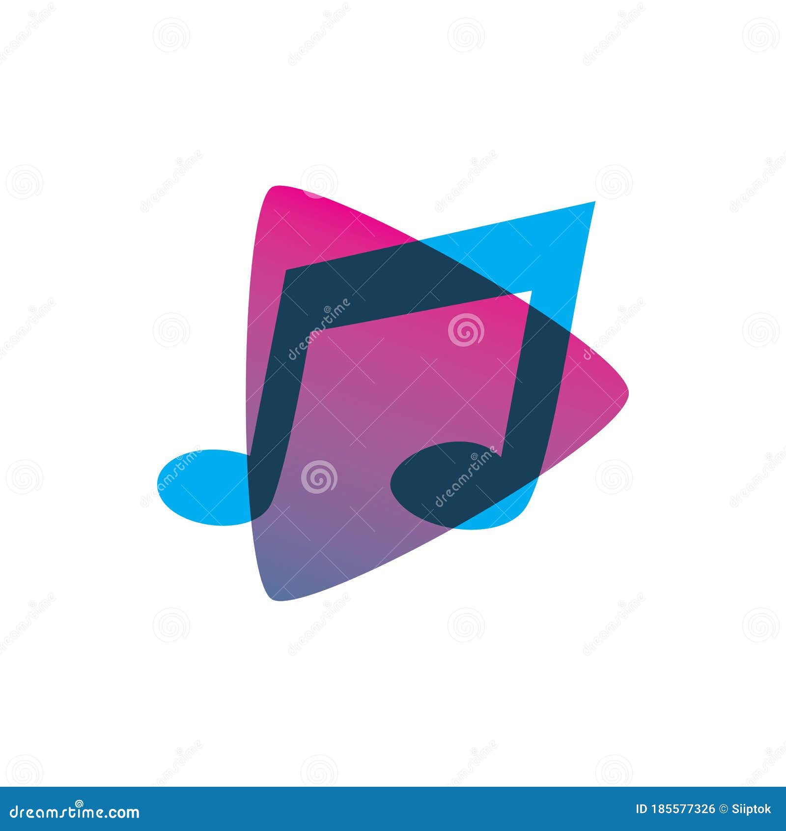 Creative Full Color Triangle Play Media Music Note Song Viceo Logo ...