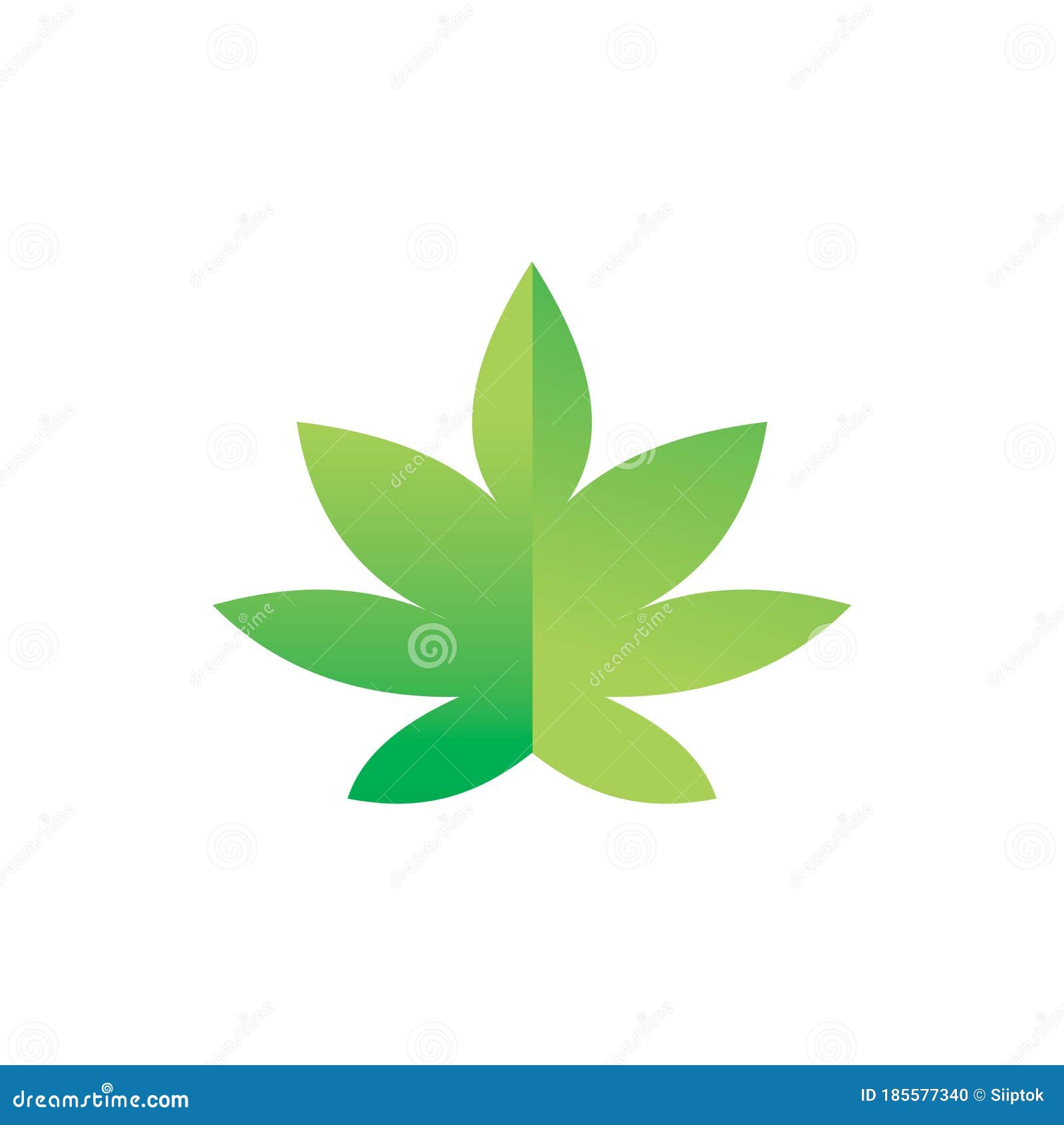 Green Nature Leaf Weed Marijuana Logo Design Stock Vector ...