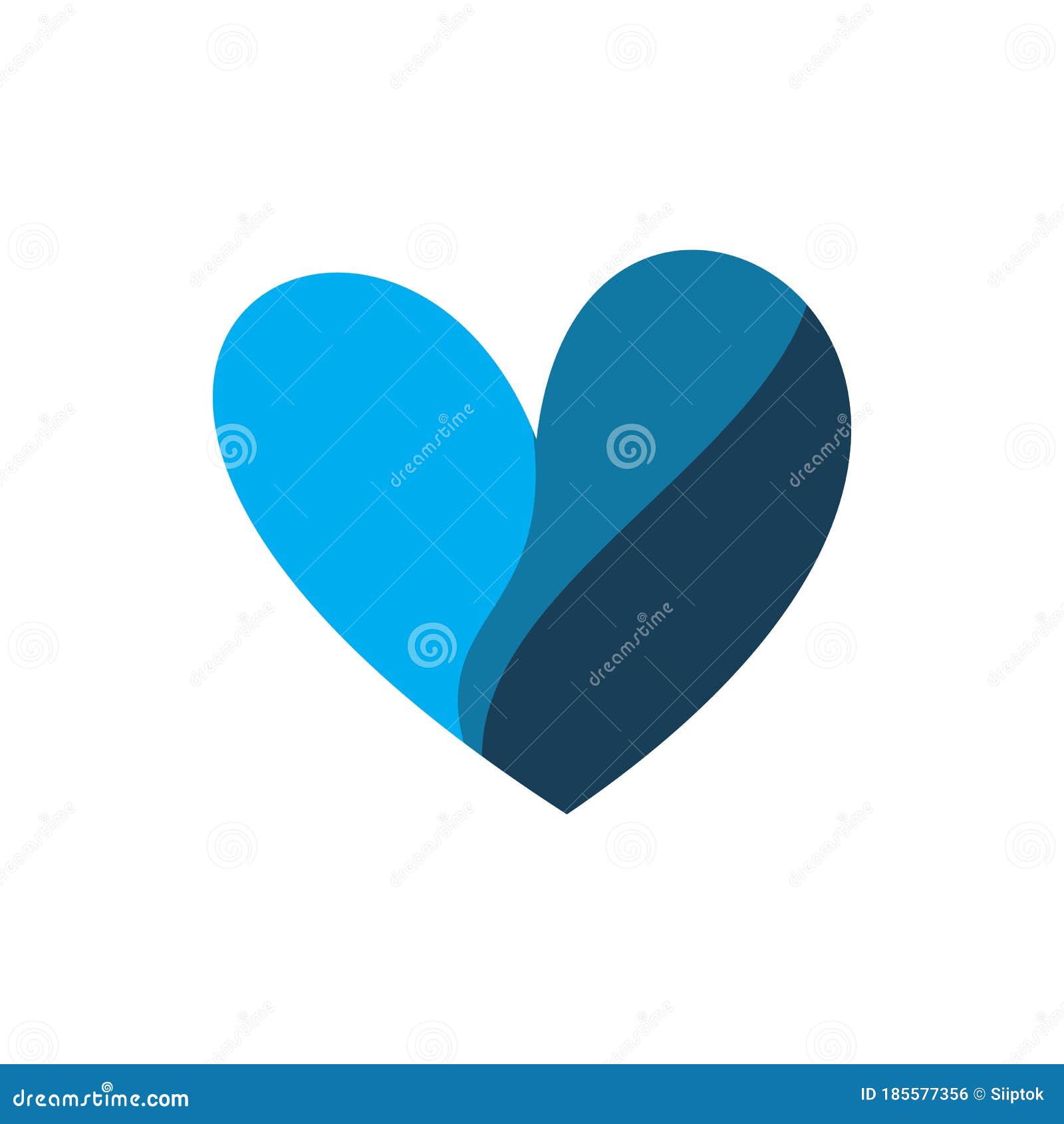 Blue Color Shape Love Hearth Logo Design Stock Vector - Illustration of ...