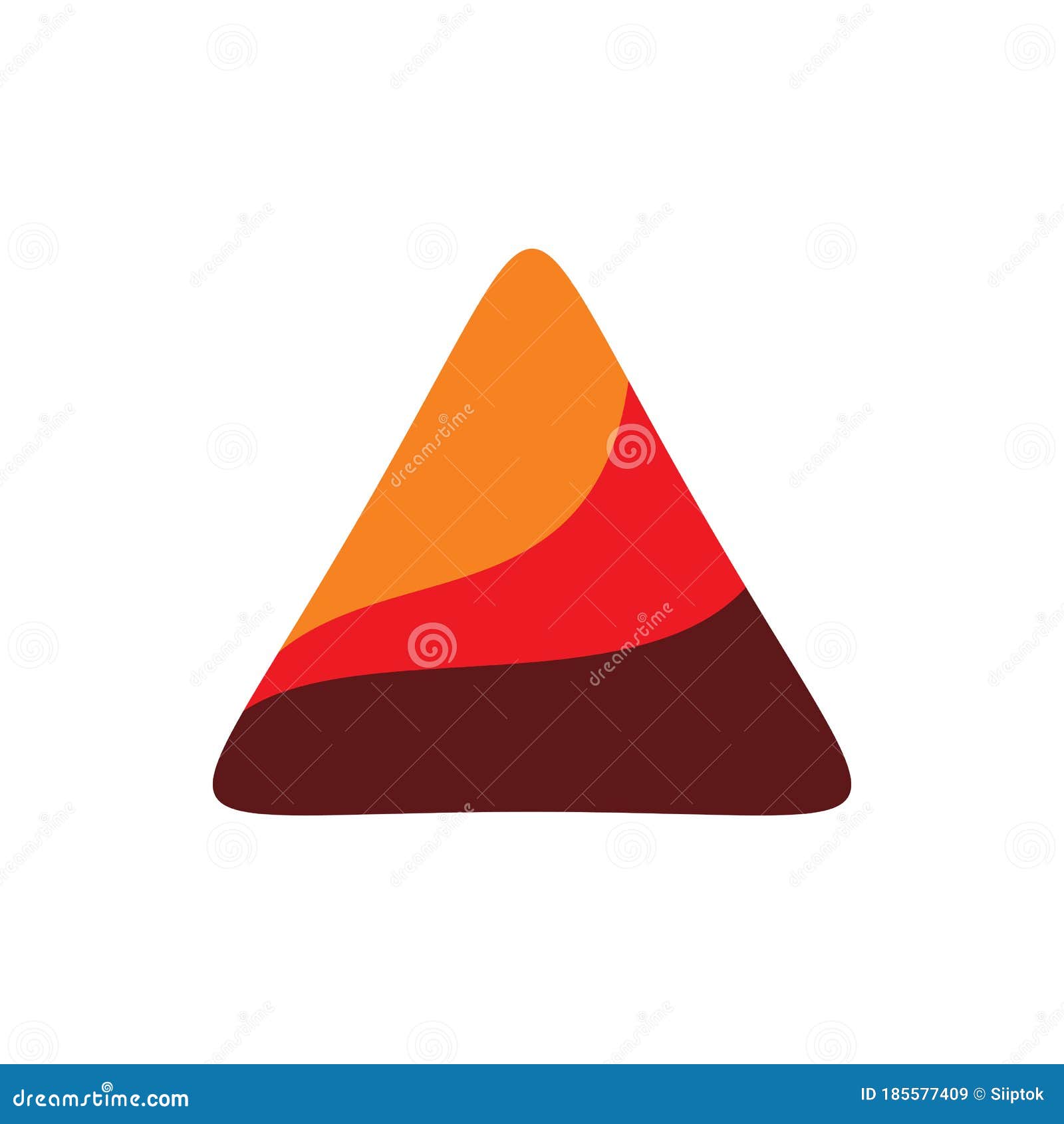 Triangle Pyramid Ocean Red Wave Color Logo Design Stock Vector ...
