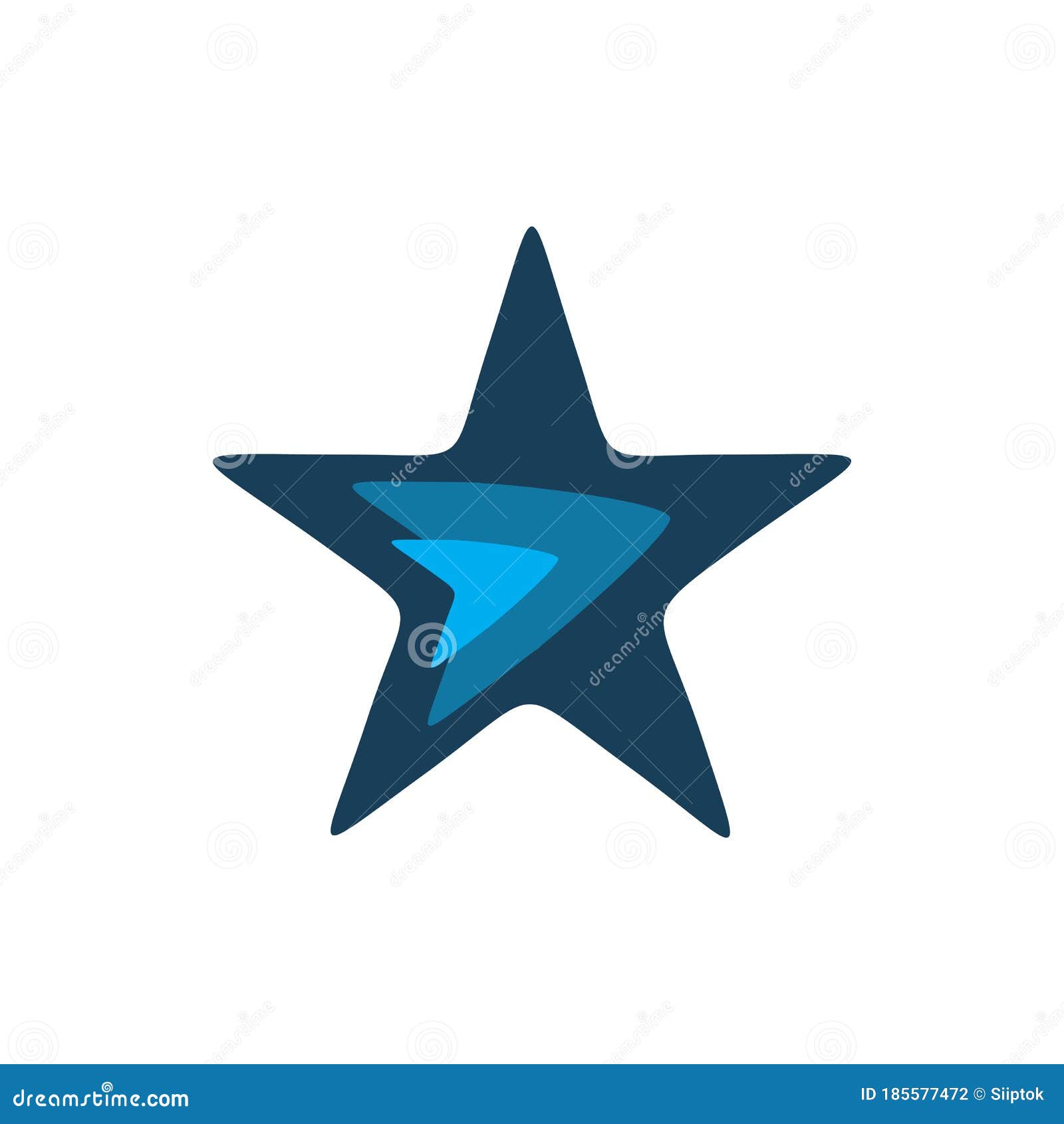 Blue Color Star Arrow Motion Logo Design Stock Vector - Illustration of ...