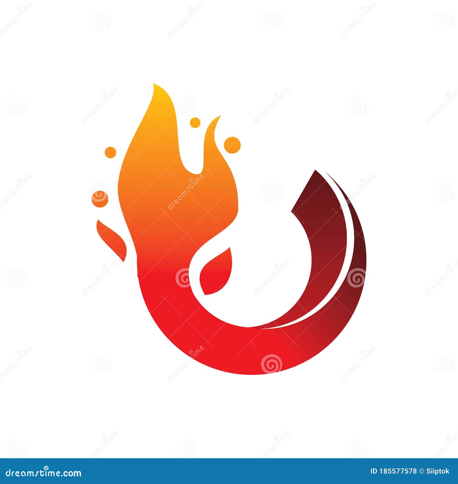 Circle Fire Flame Motion Shape Logo Design Stock Vector - Illustration ...