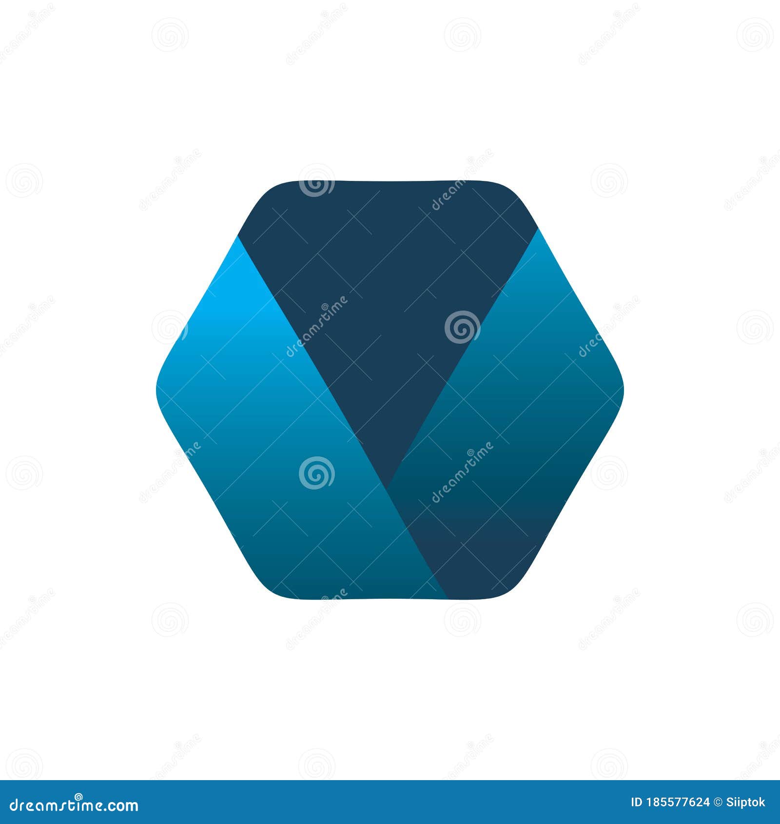 Blue Color Hexagon Logo Design Stock Vector - Illustration of creative ...
