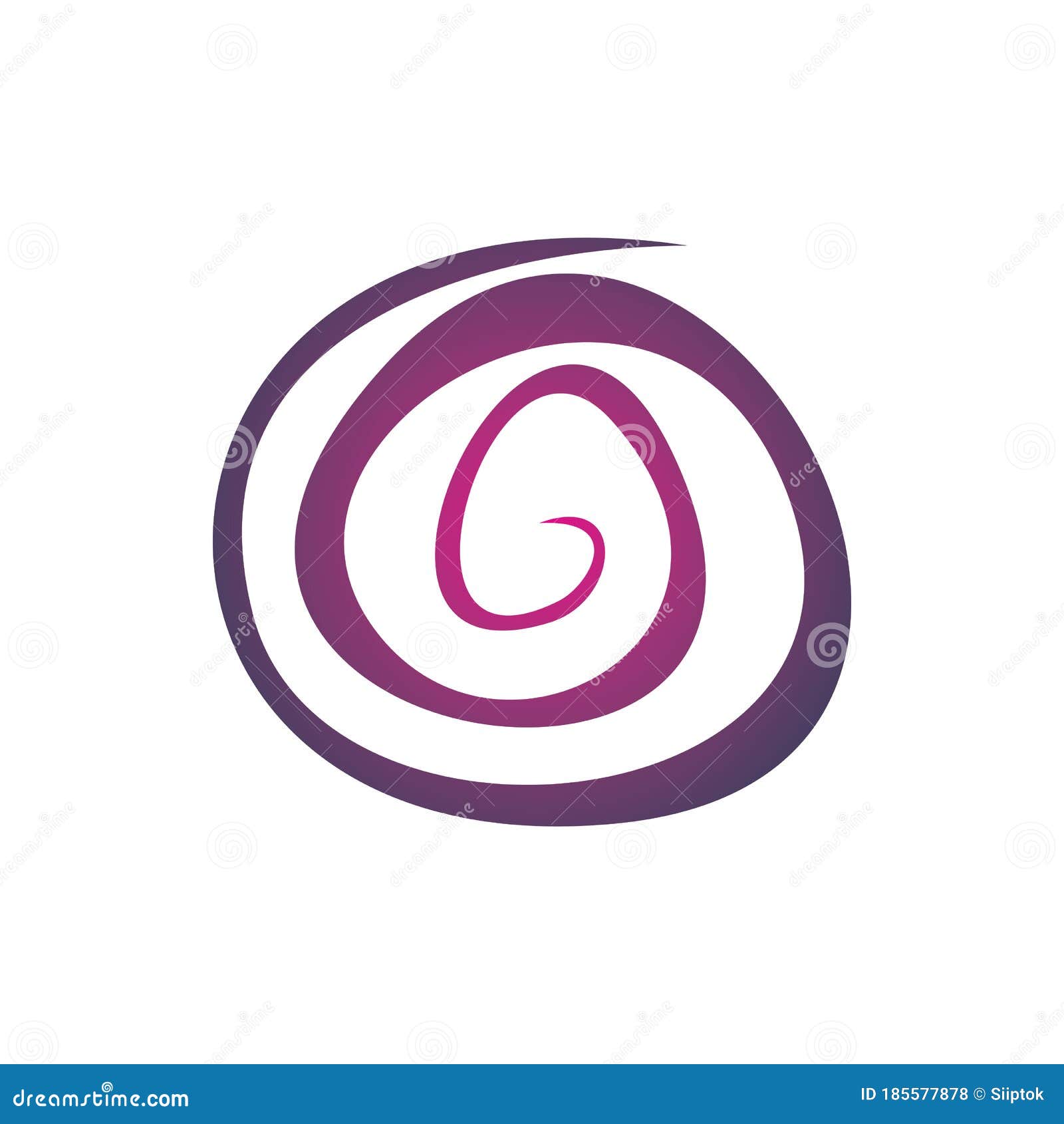 Swirl Modern Full Color Shape Logo Design Stock Vector - Illustration ...