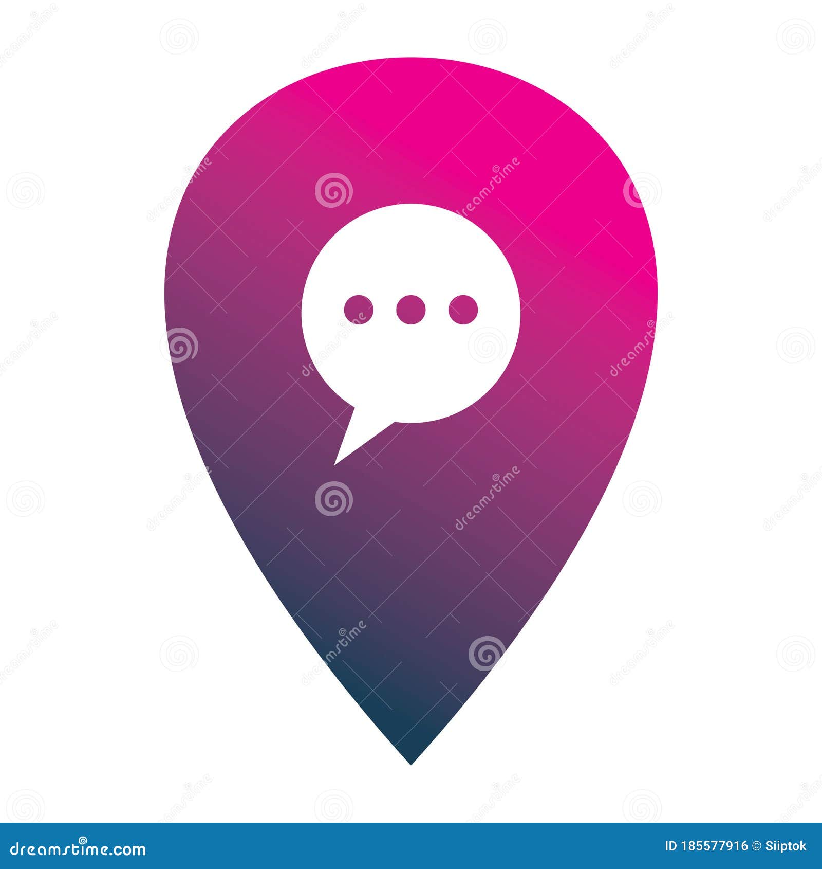Modern Creative Full Color Pin Map Location Chat Logo Design Stock ...
