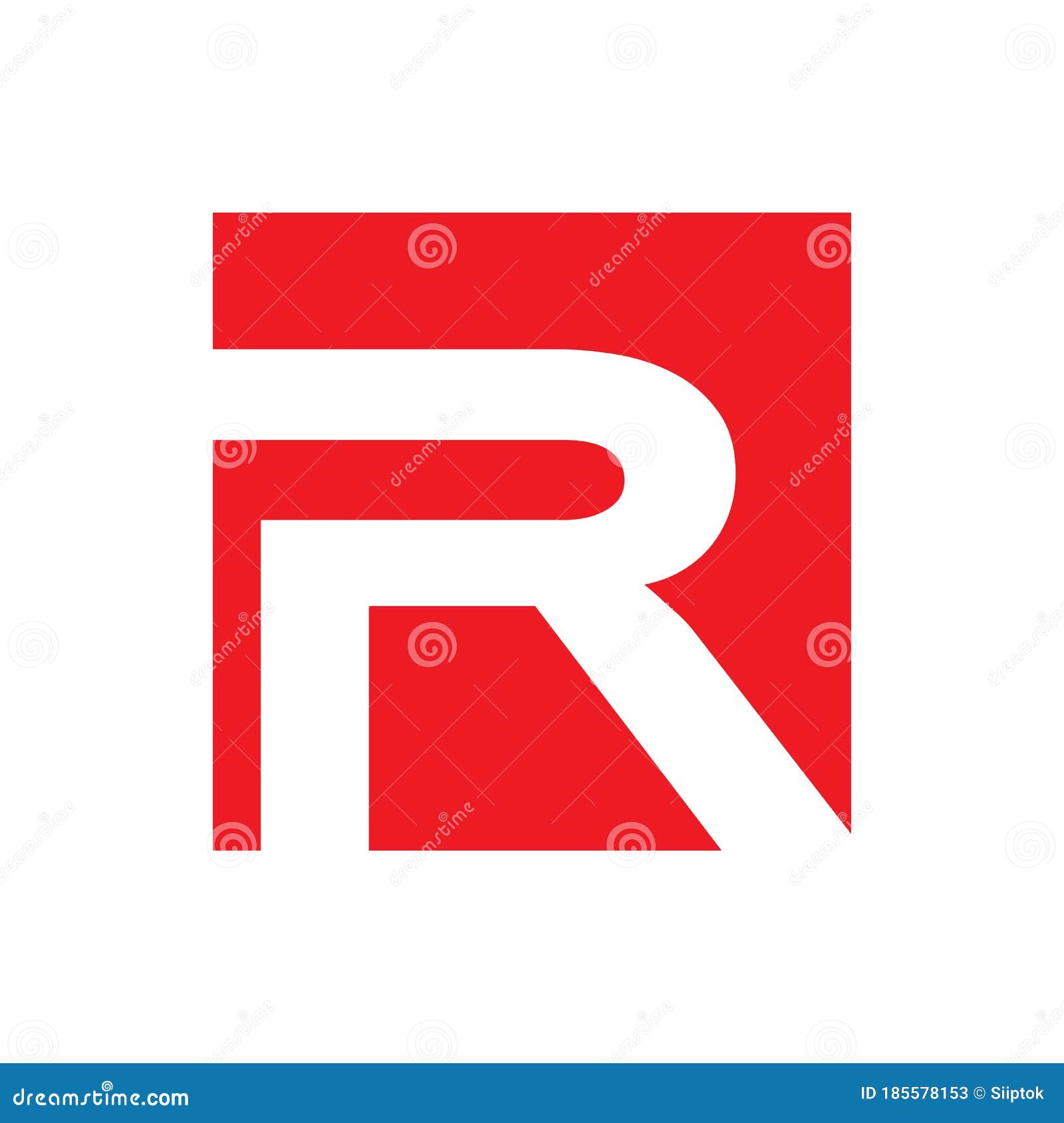Font Letter R Red Square Logo Design Stock Vector - Illustration of ...