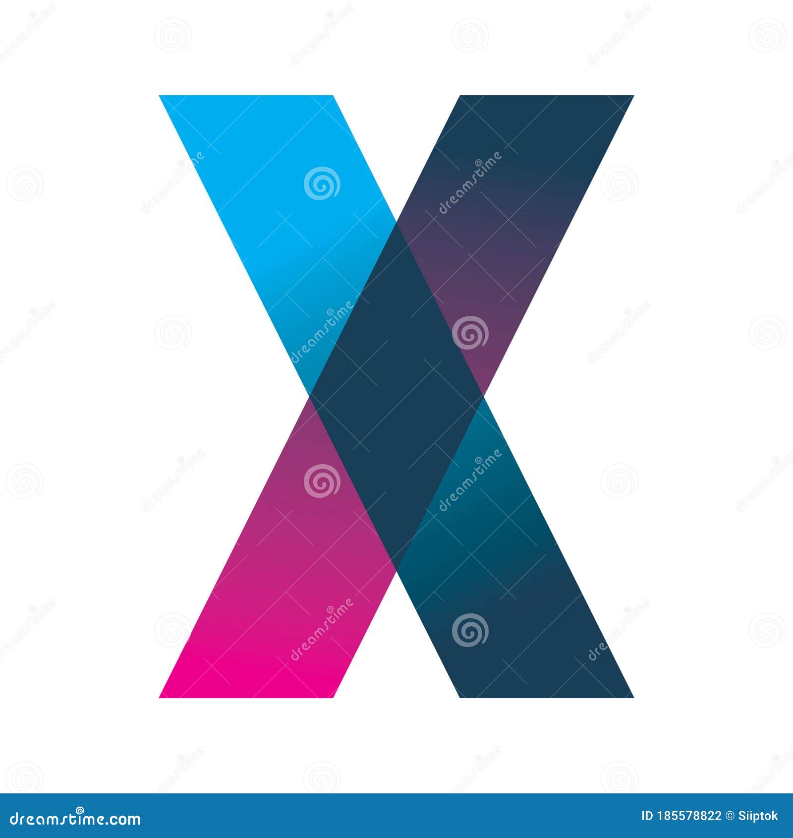 Creative Full Color Young Modern Font Letter X Logo Design Stock Vector ...
