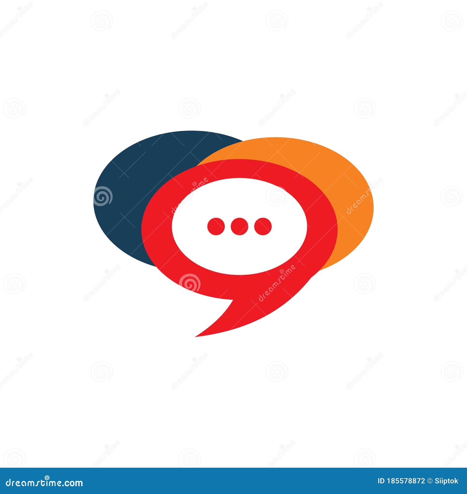 Creative Full Color Chat Group Logo Design Stock Vector - Illustration ...