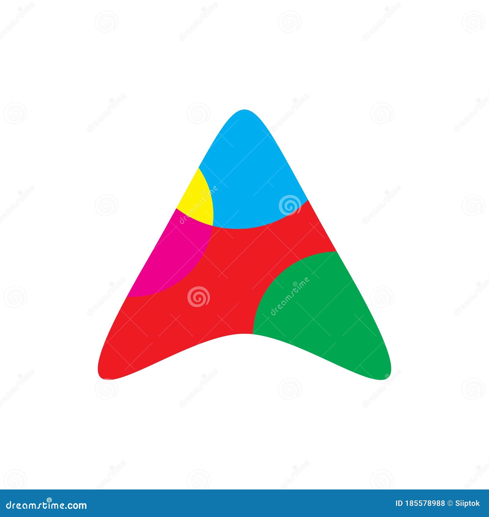 Creative Unique Triangle Arrow Full Color Logo Design Stock Vector ...