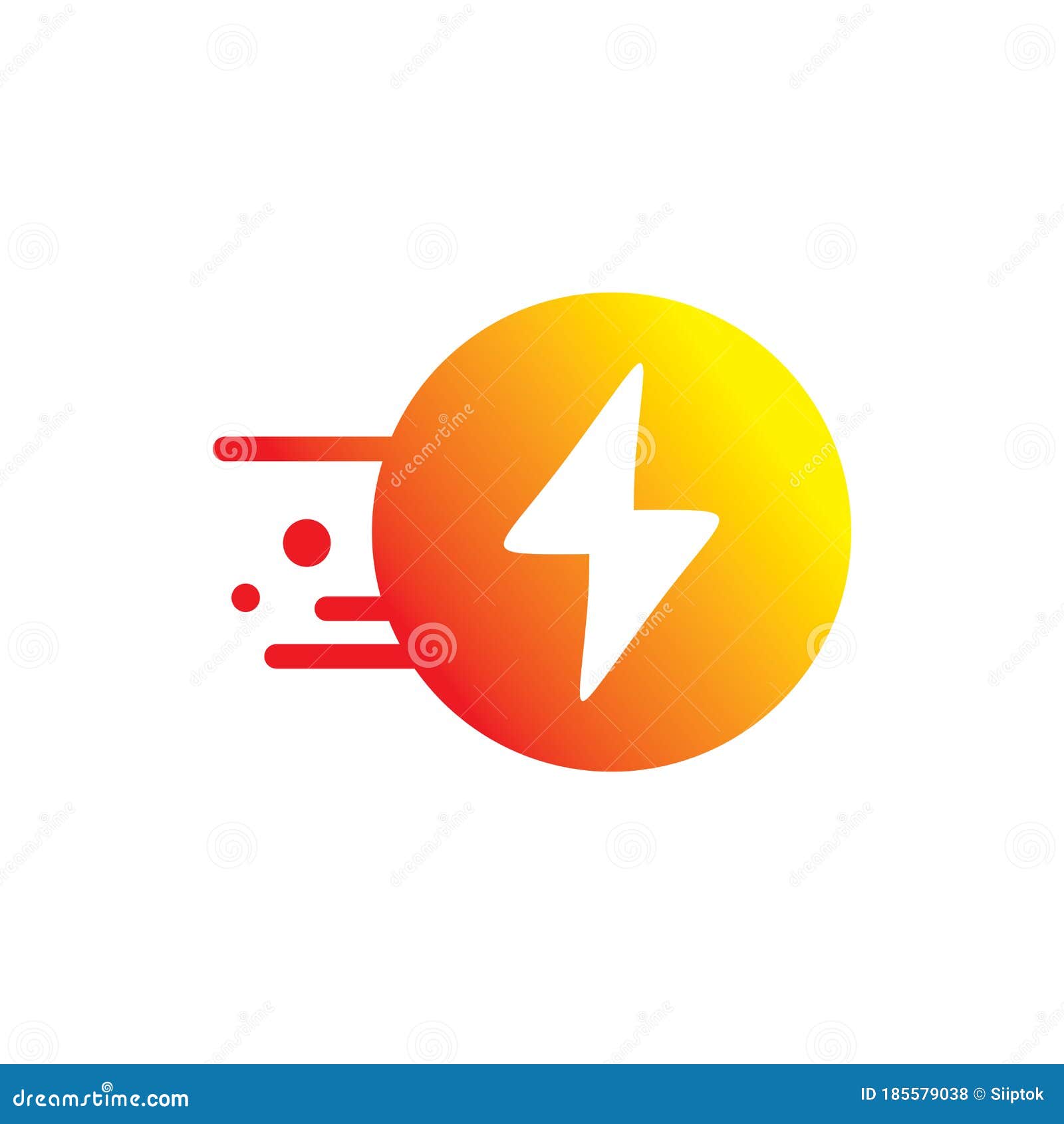 Motion Move Speed Lightning Energy Power Logo Design Stock Vector ...