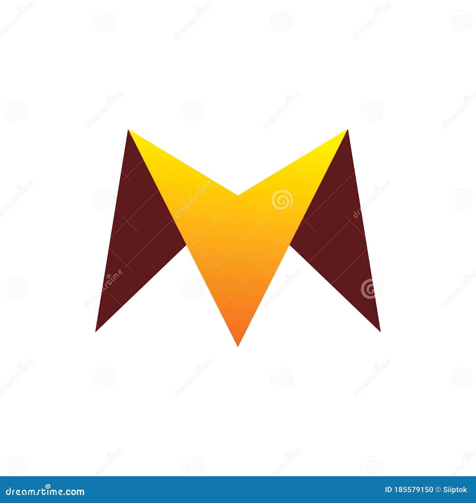 Font Letter M Triangle Coner Logo Design Stock Vector - Illustration of ...