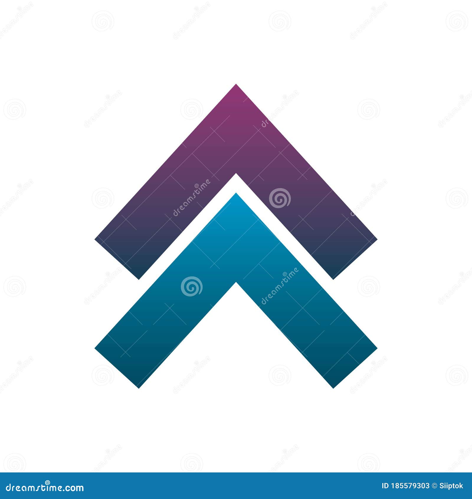 Modern Creative Full Color Arrow Corner Logo Design Stock Vector ...