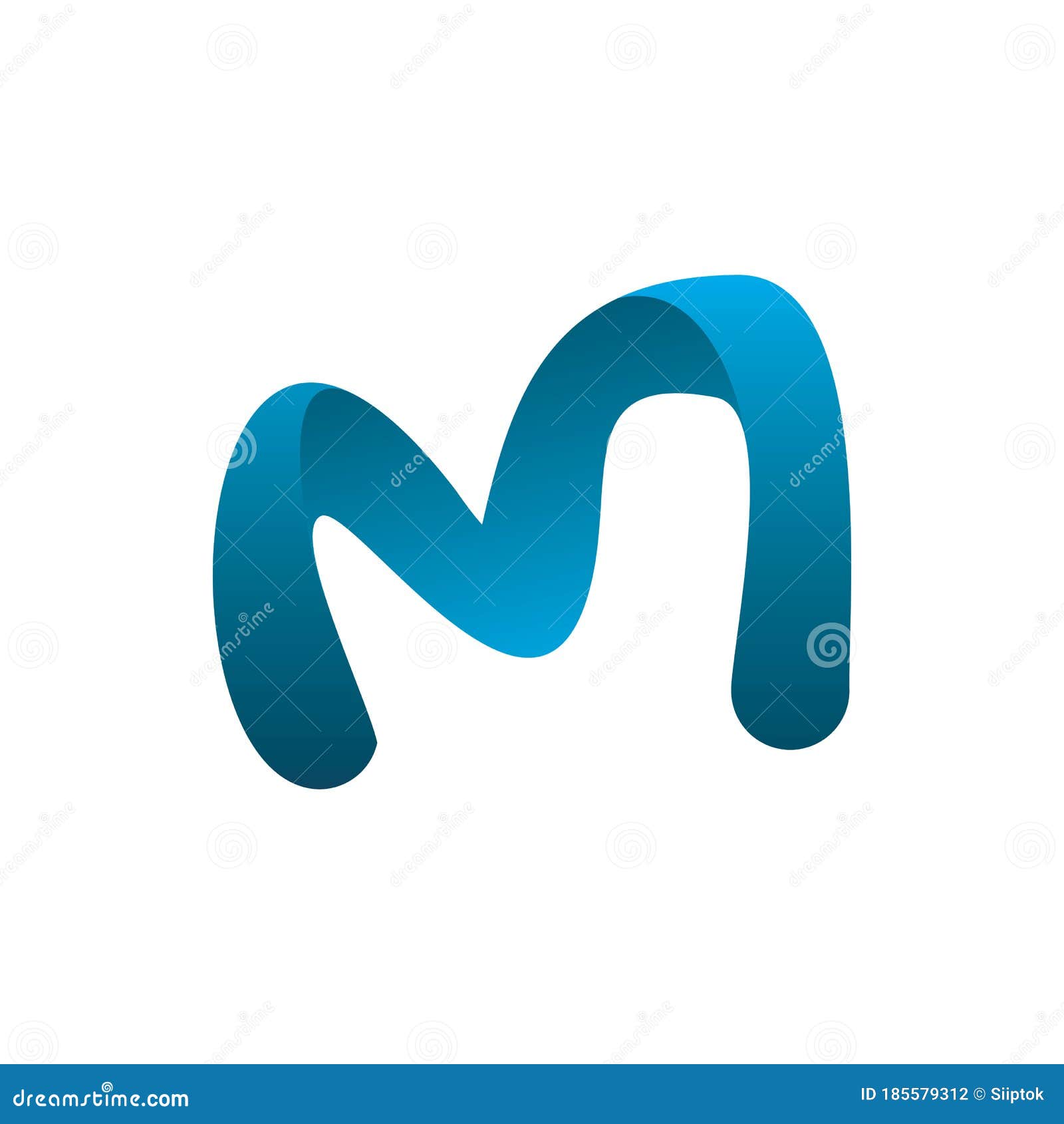 Font Letter M Blue Color Motion Shape Logo Design Stock Vector ...