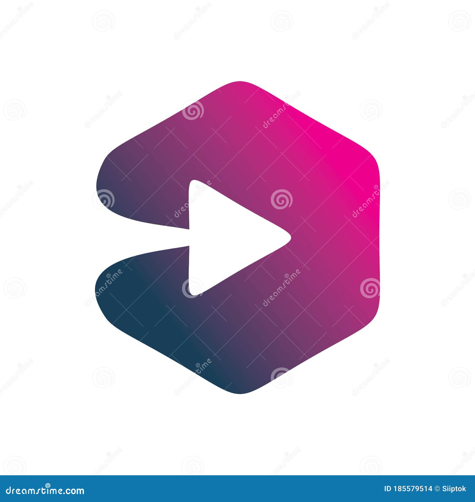 Modern Creative Full Color Hexagon Arrow Motion Logo Design Stock ...