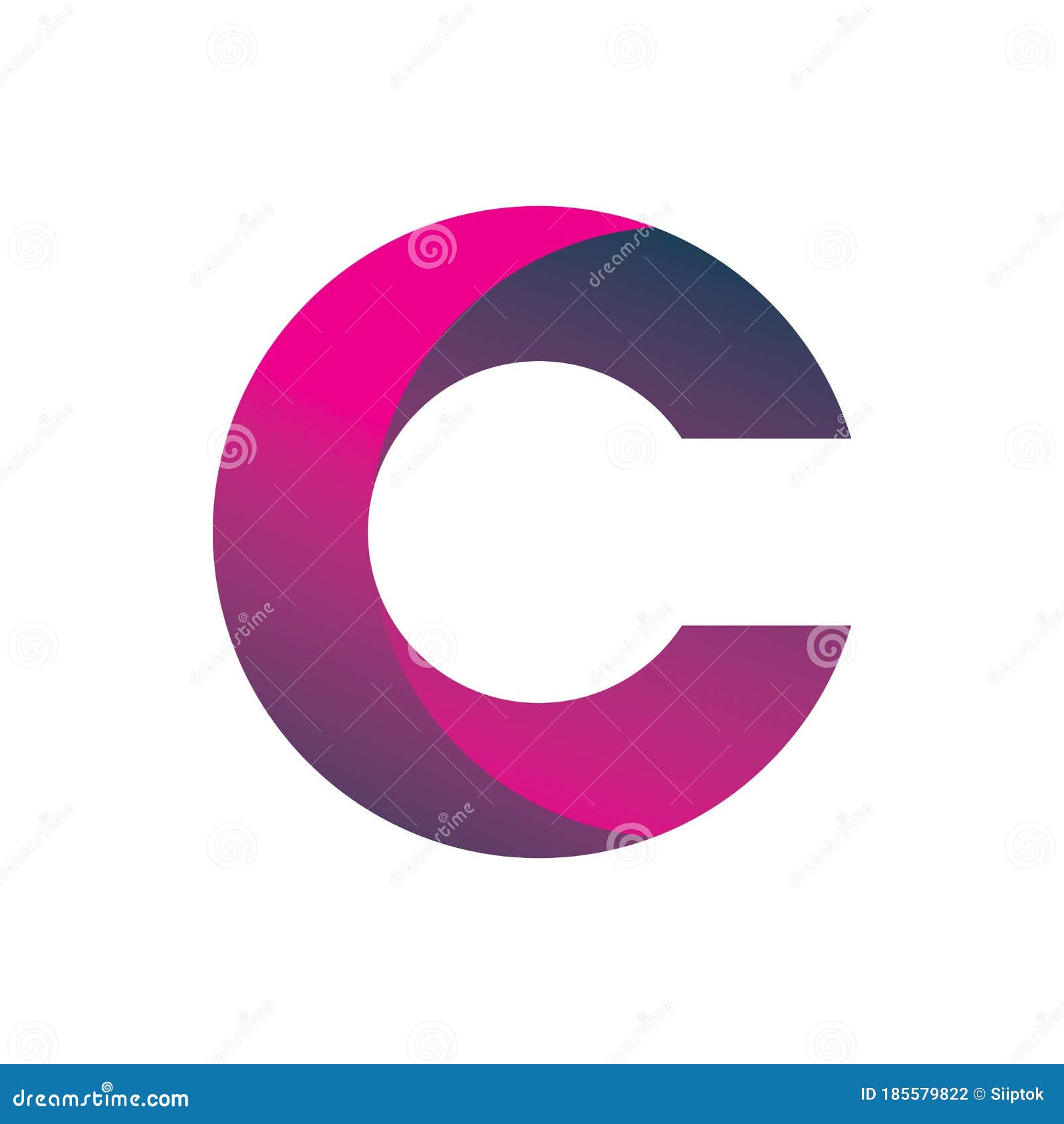Modern Full Color Font Letter C Logo Design Stock Vector - Illustration ...