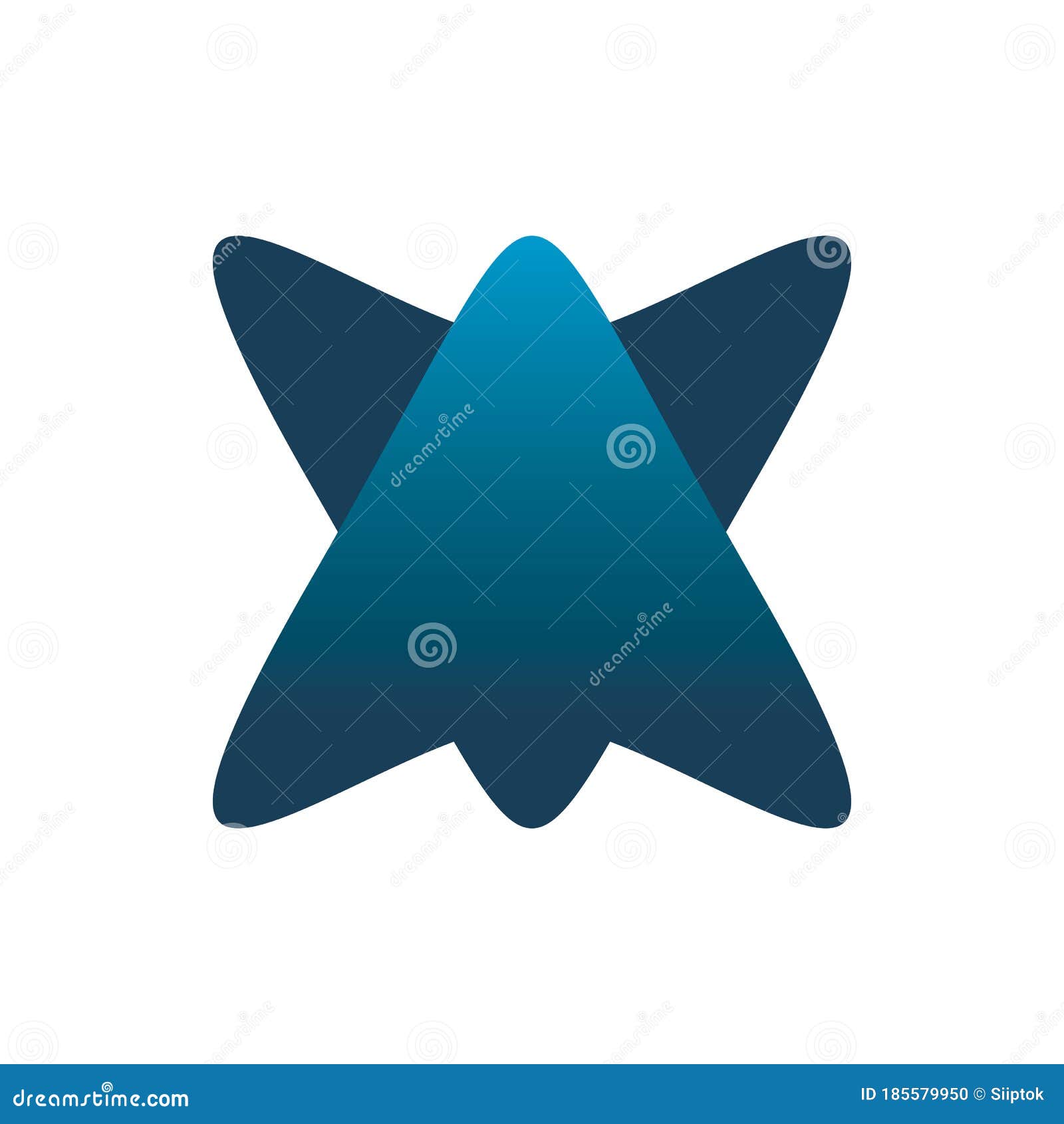 Blue Star Arrow Top Down Logo Design Stock Vector - Illustration of ...