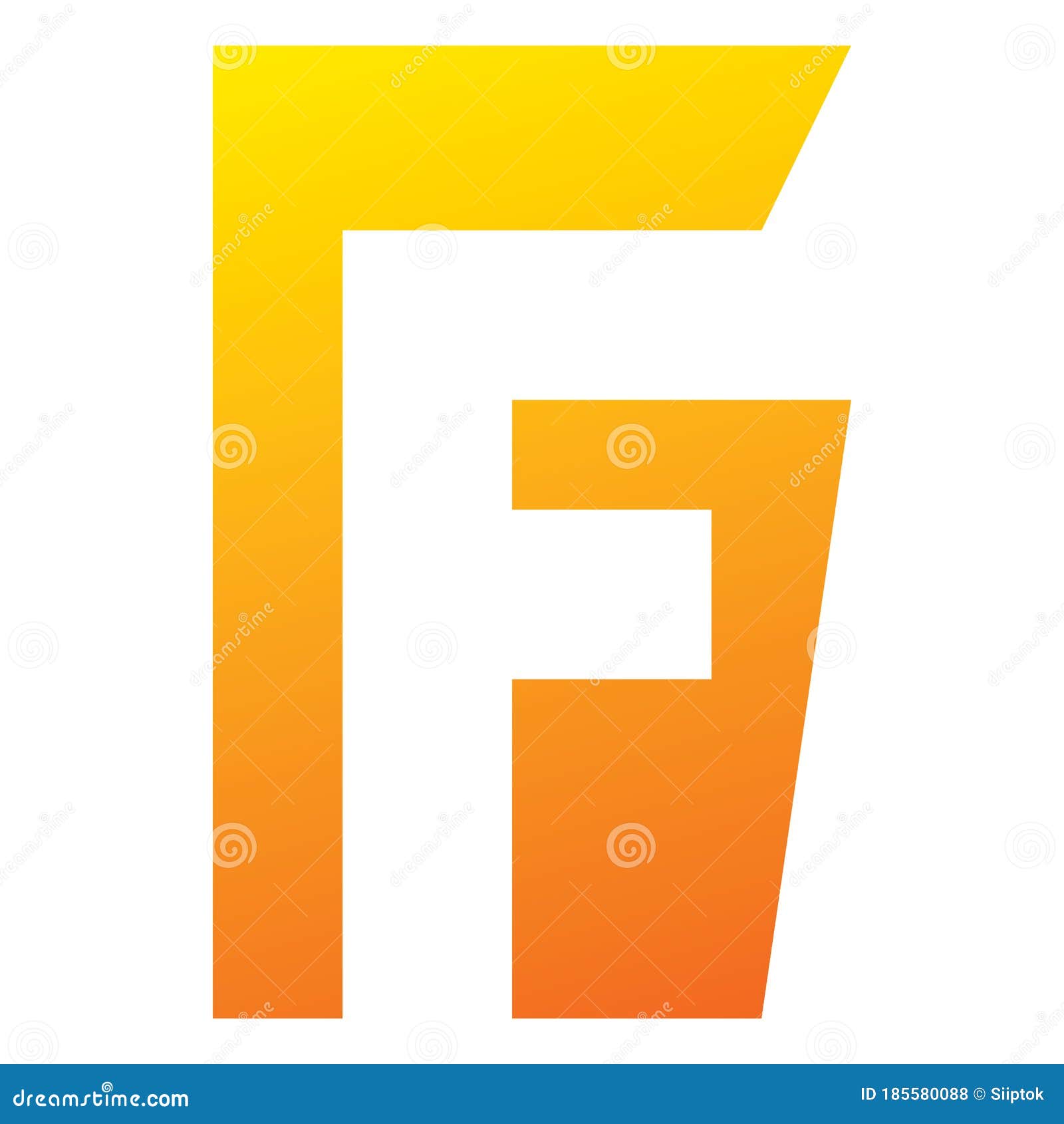Font Letter F Square Full Color Creative Logo Design Stock Vector ...