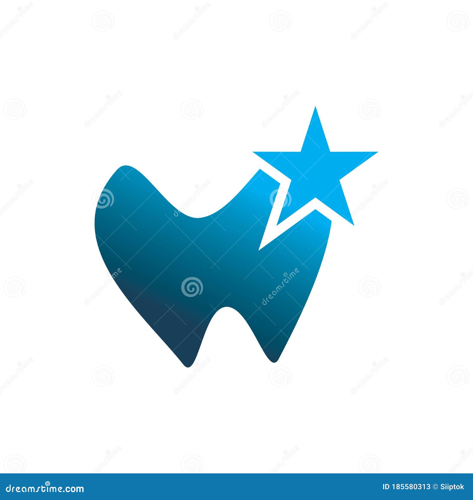 Modern Shape Tooth Dentist Healthy Care Star Logo Design Stock Vector ...