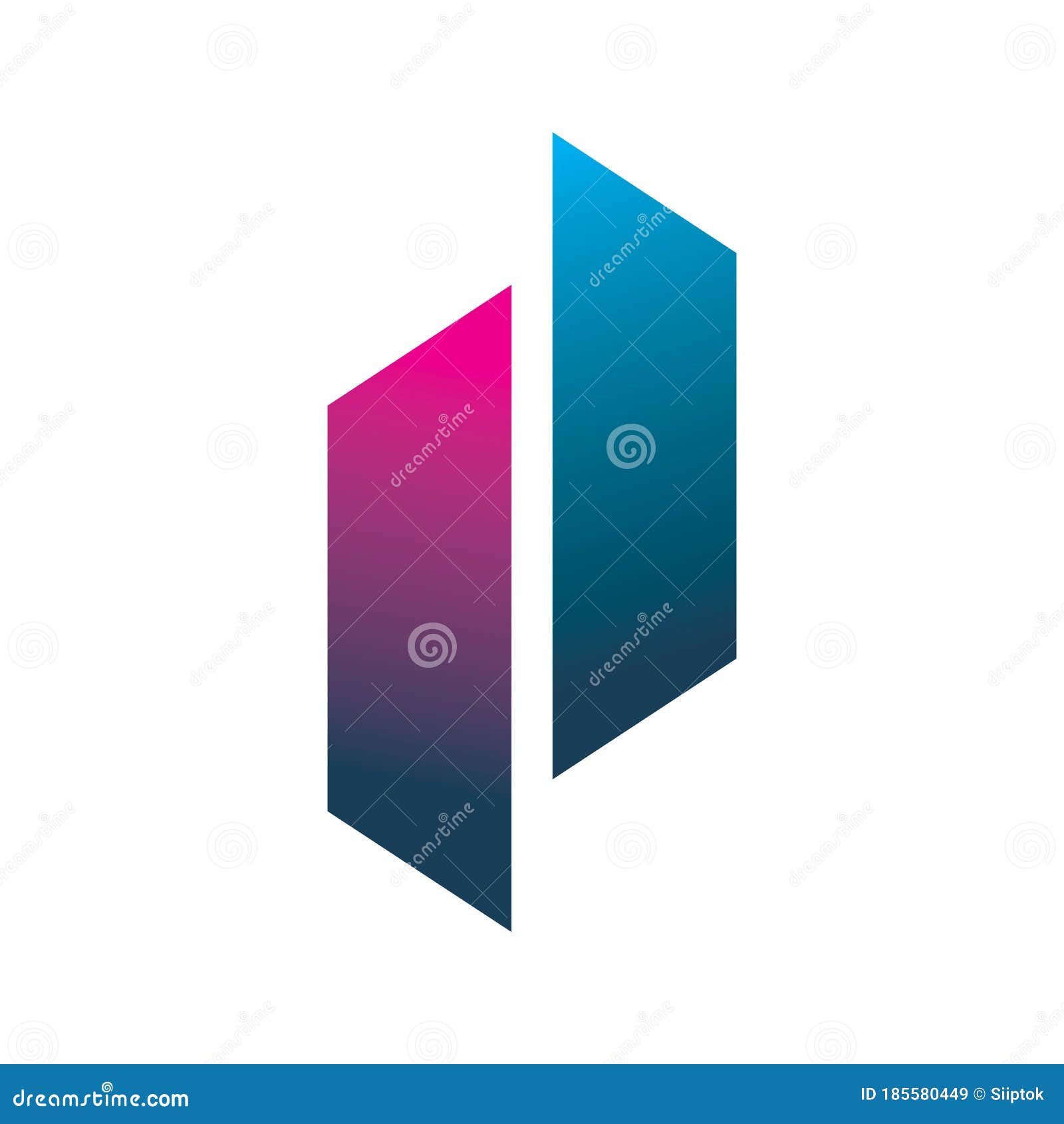 Abstract Geometry Tower Building Corner Logo Design Stock Vector ...