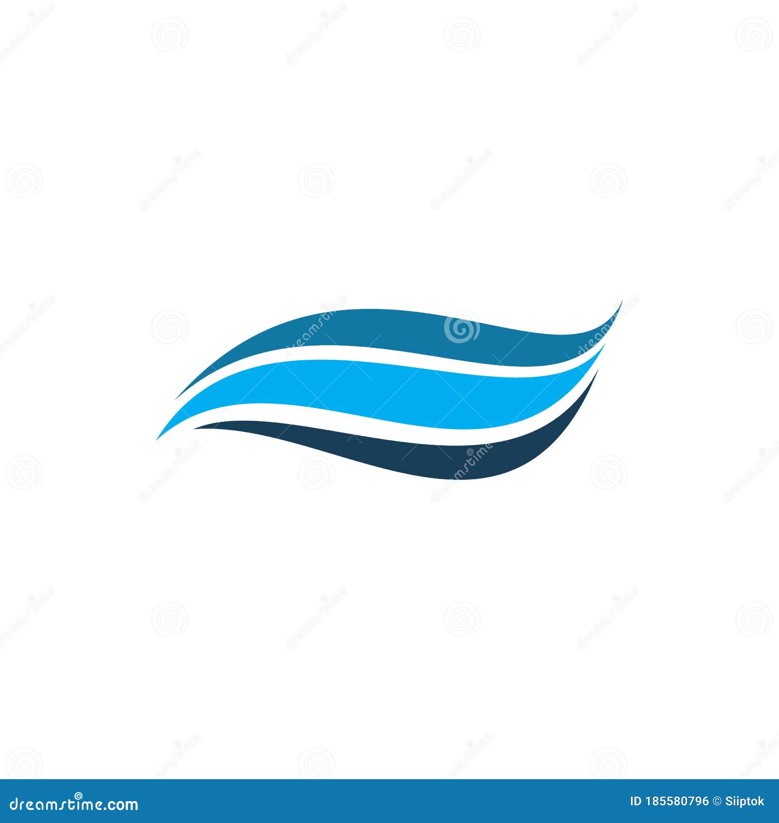 Blue Modern Ocean Wave Group Line Team Logo Design Stock Vector ...
