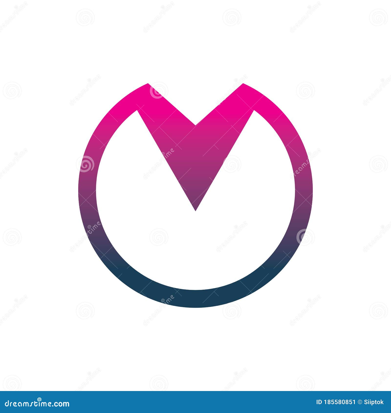 Font Letter Part Circle Full Color Line Logo Design Stock Vector ...