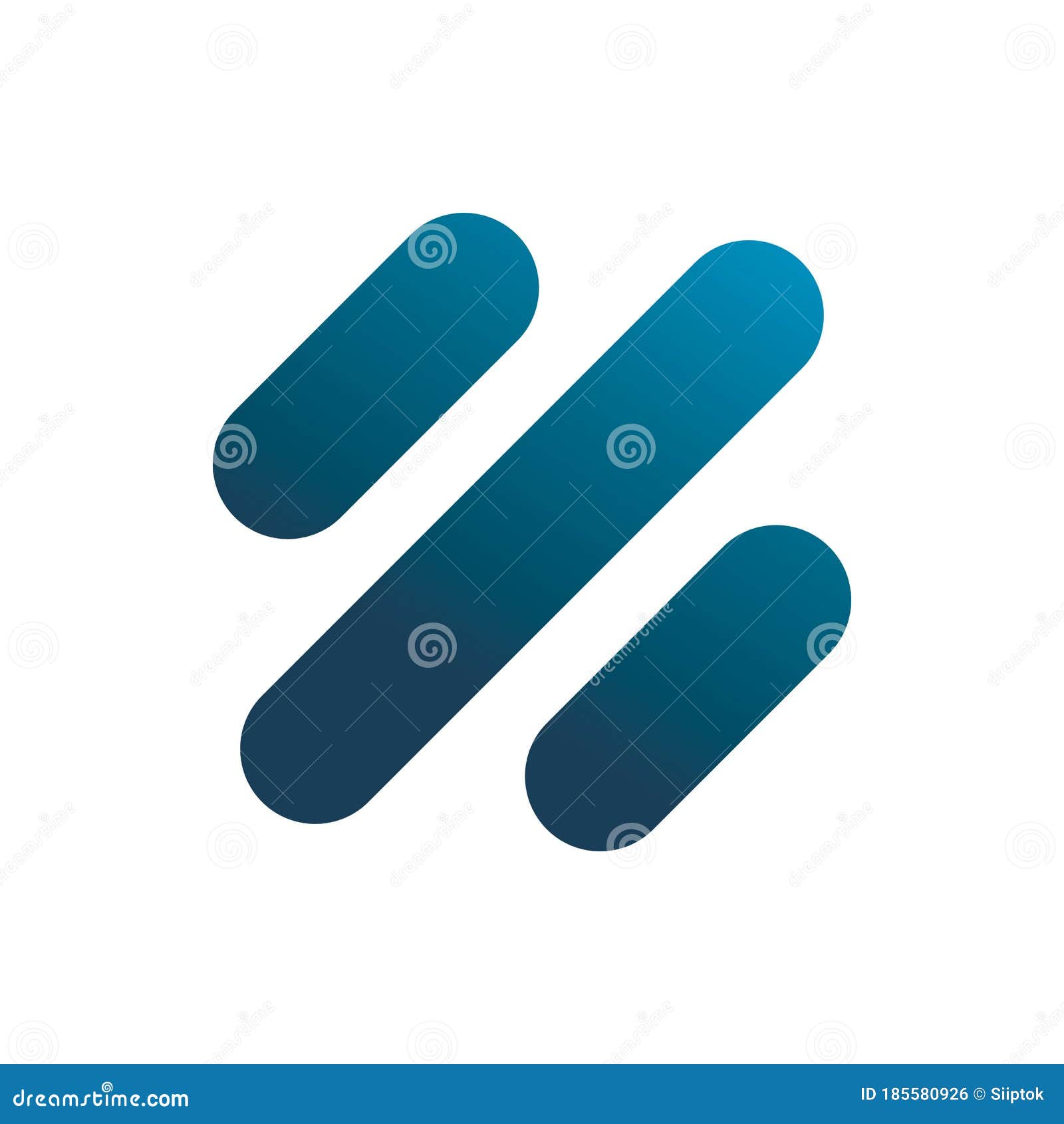Blue Three Strip Color Line Shape Logo Design Stock Vector ...