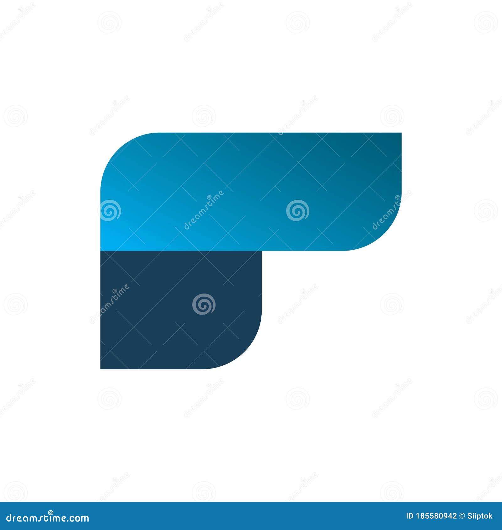 Blue Full Color Font Letter F Logo Design Stock Vector - Illustration ...