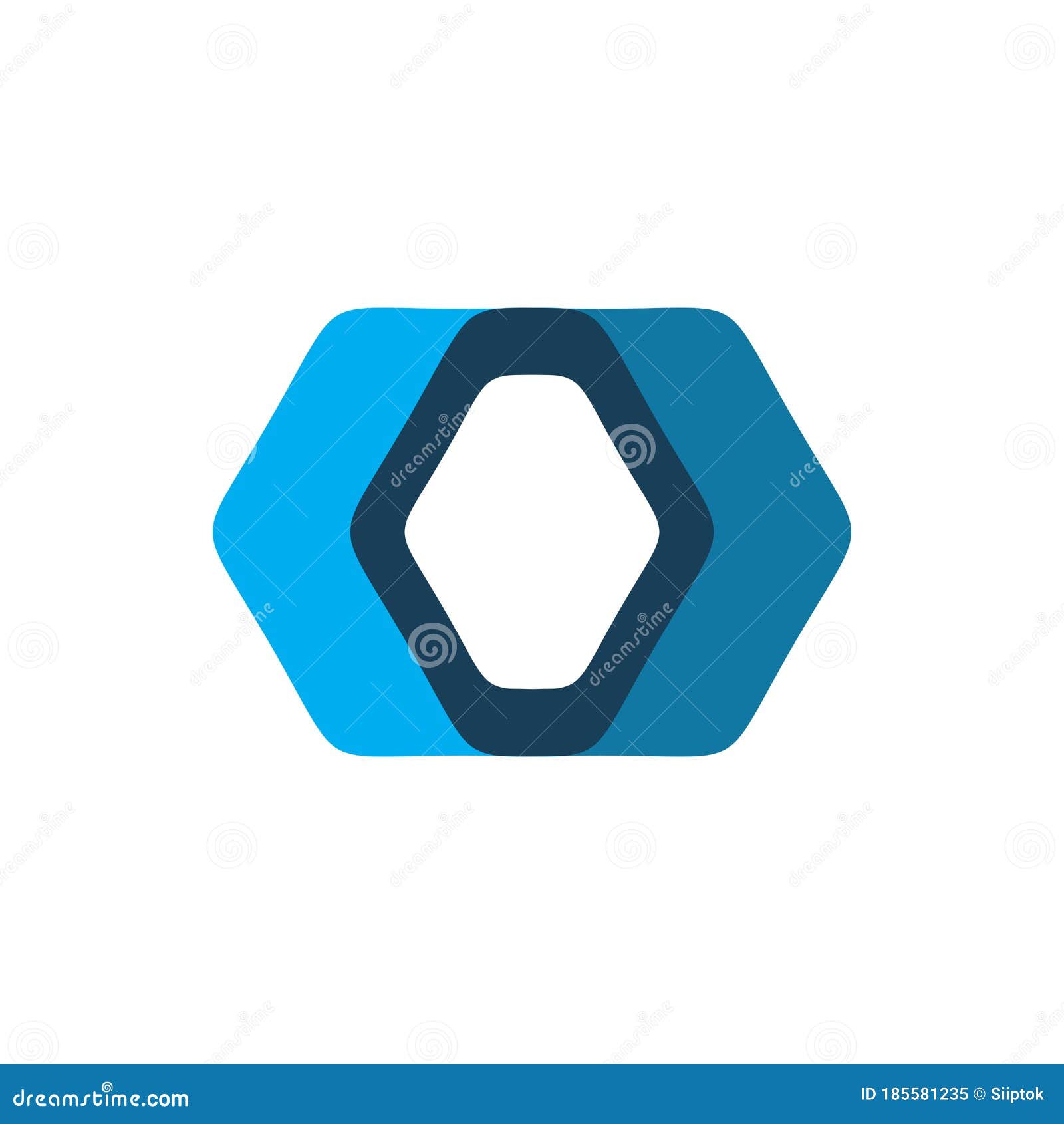 Blue Hexagon Group Geometry Color Logo Design Stock Vector ...