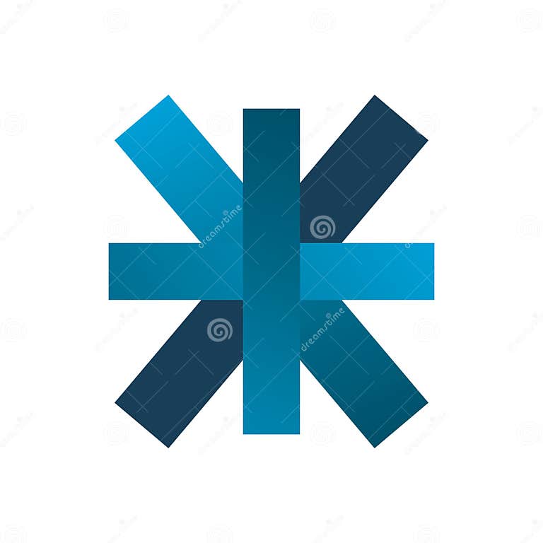 Blue Line Square Star Fence Hashtag Logo Design Stock Vector ...